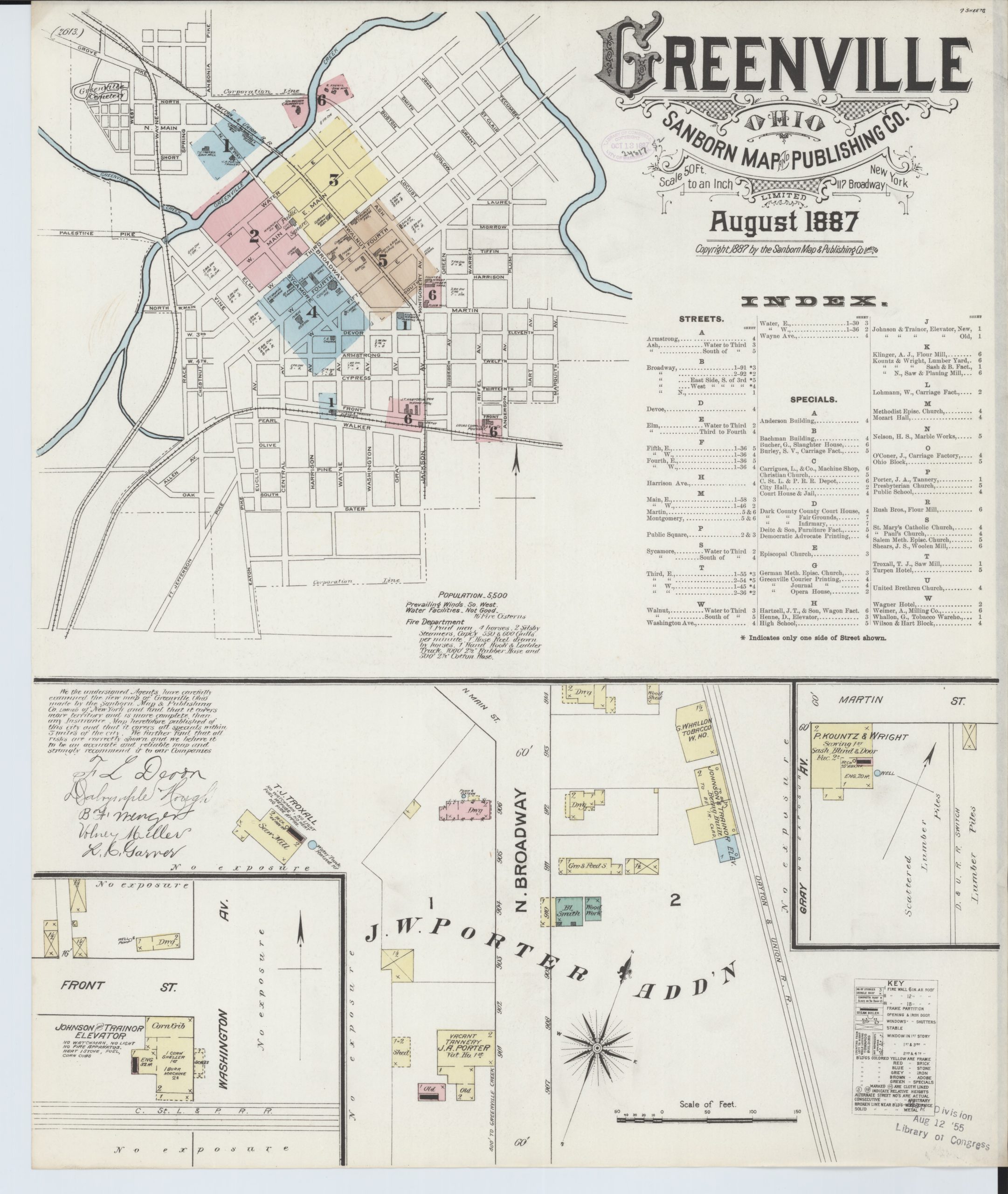 Greenville, Ohio (1887) - Sanborn Fire Maps