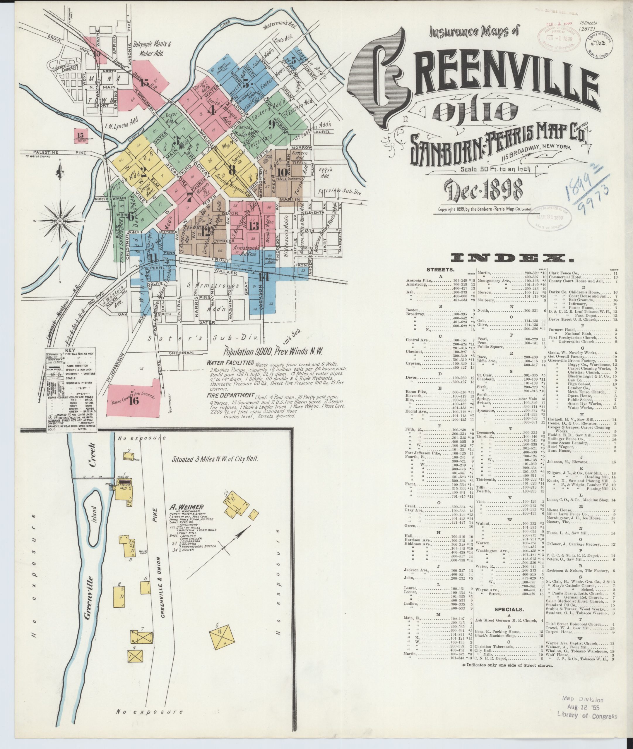 Greenville, Ohio (1898) - Sanborn Fire Maps