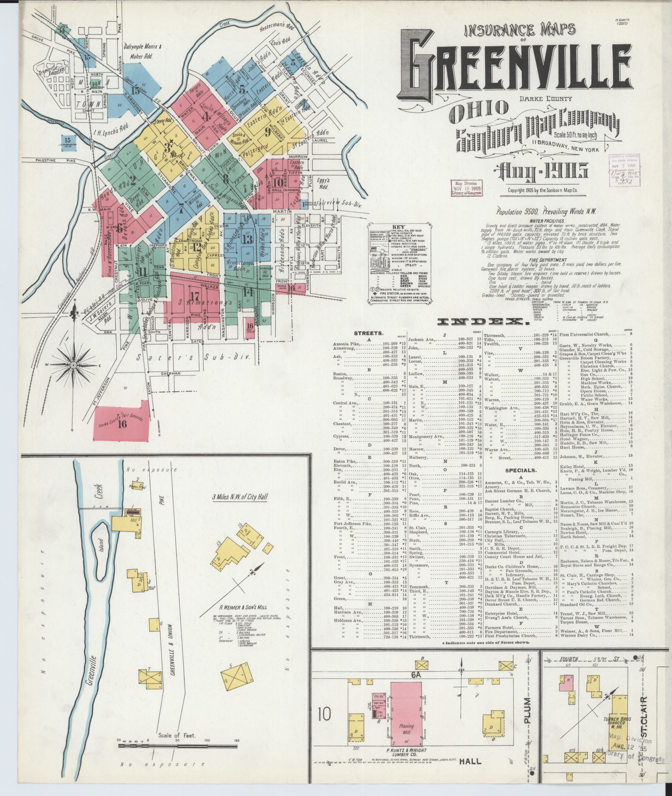 Greenville, Ohio (1905) - Sanborn Fire Maps