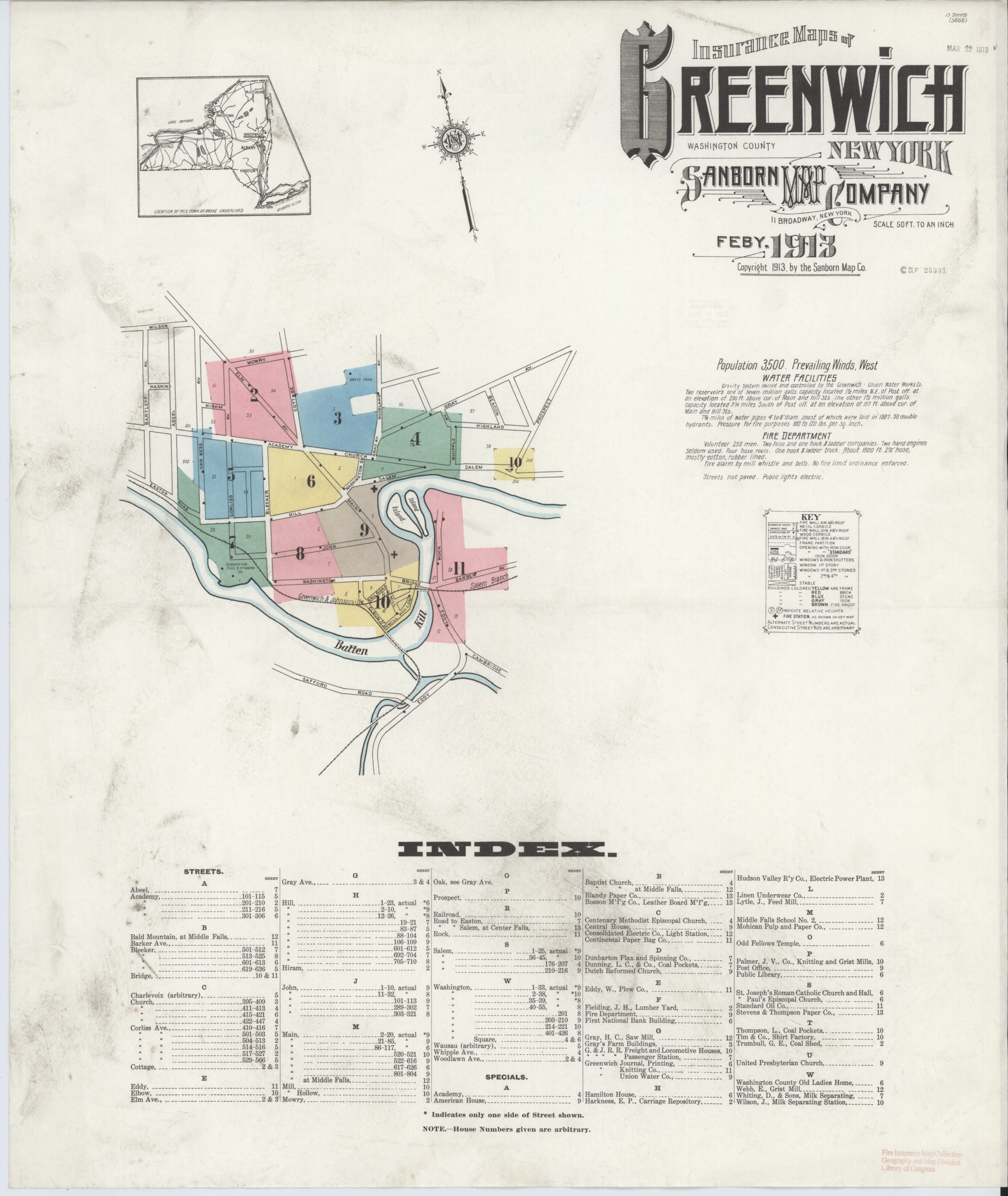 Greenwich, New York (1913) - Sanborn Fire Maps