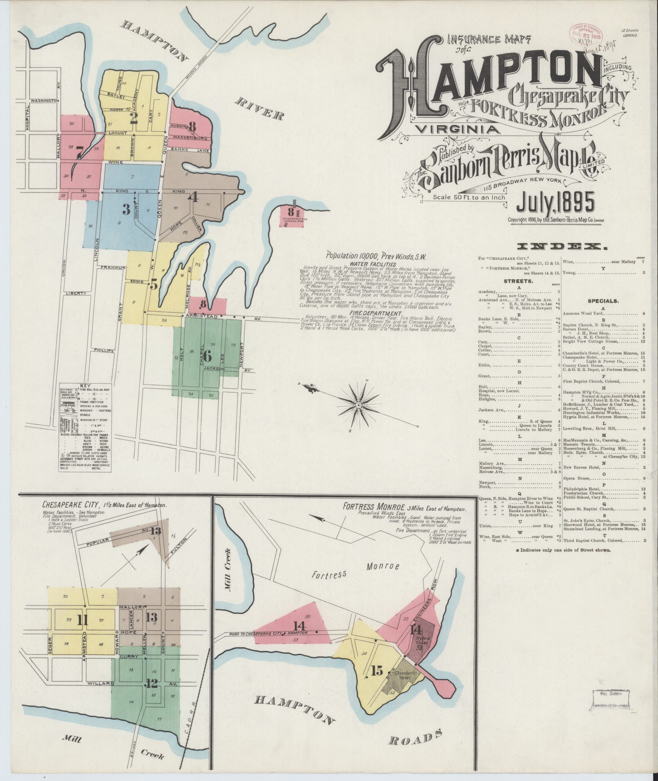 Hampton, Virginia (1895) - Sanborn Fire Maps