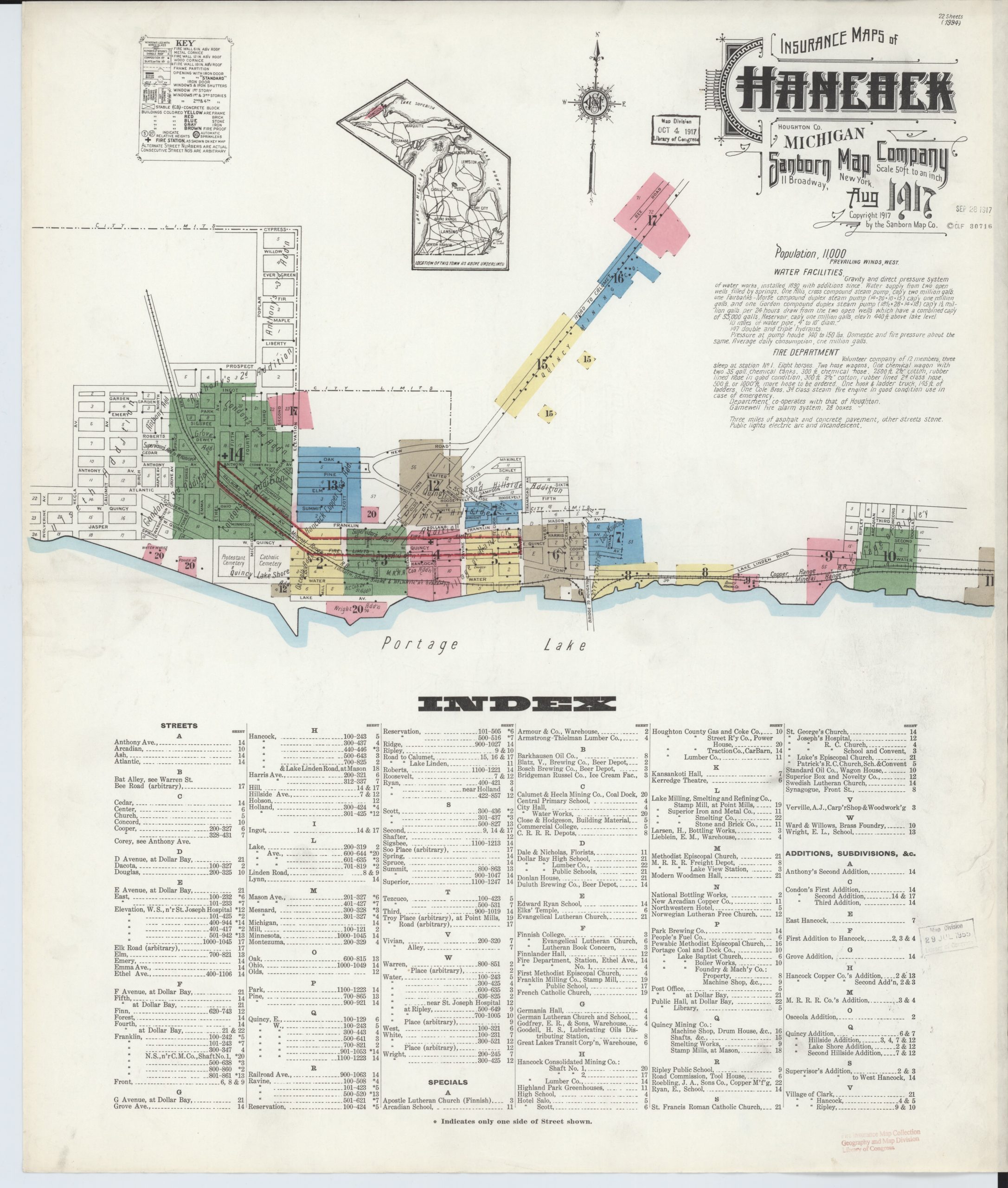 Hancock, Michigan (1917) - Sanborn Fire Maps