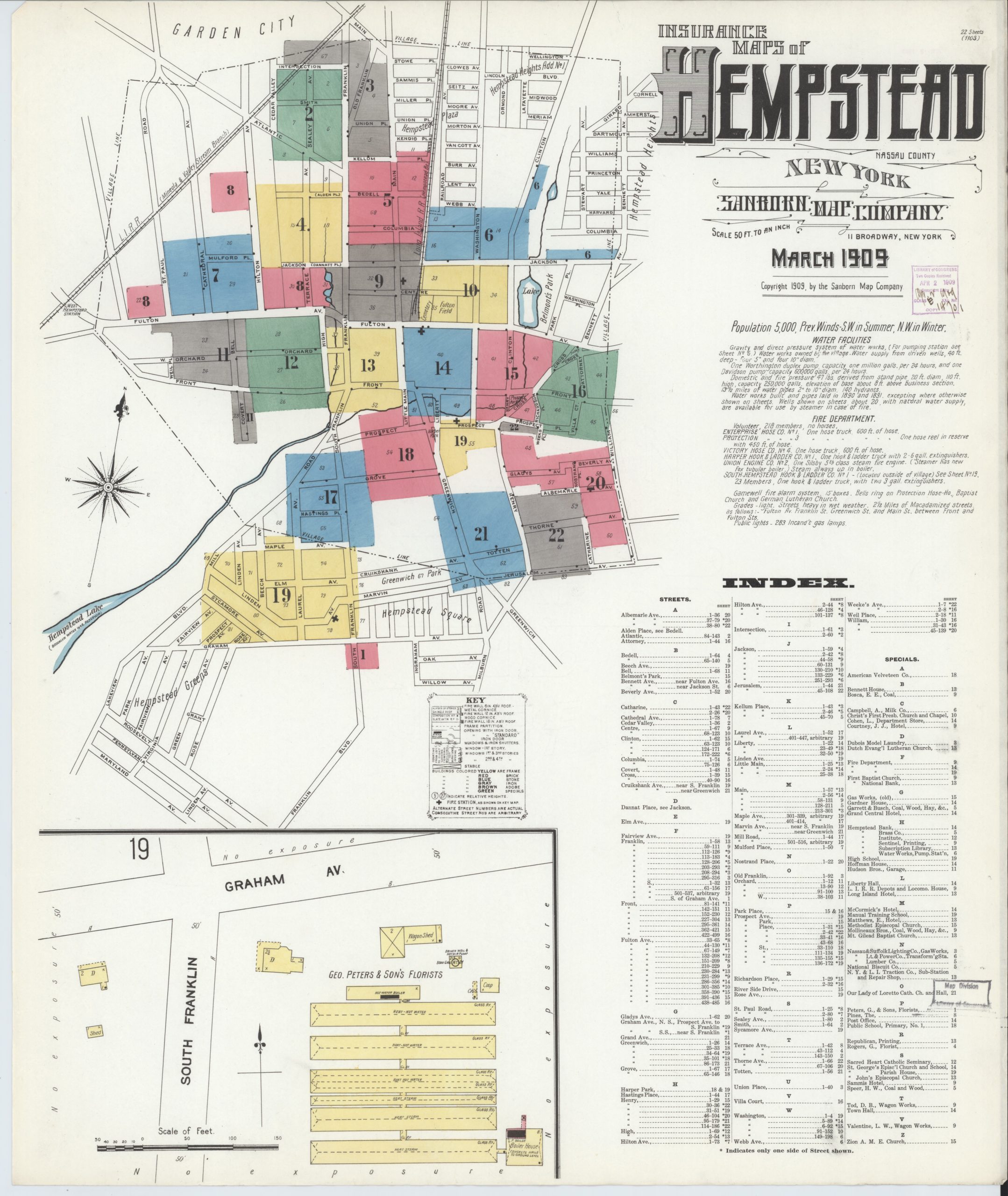 Hempstead, New York (1909) - Sanborn Fire Maps
