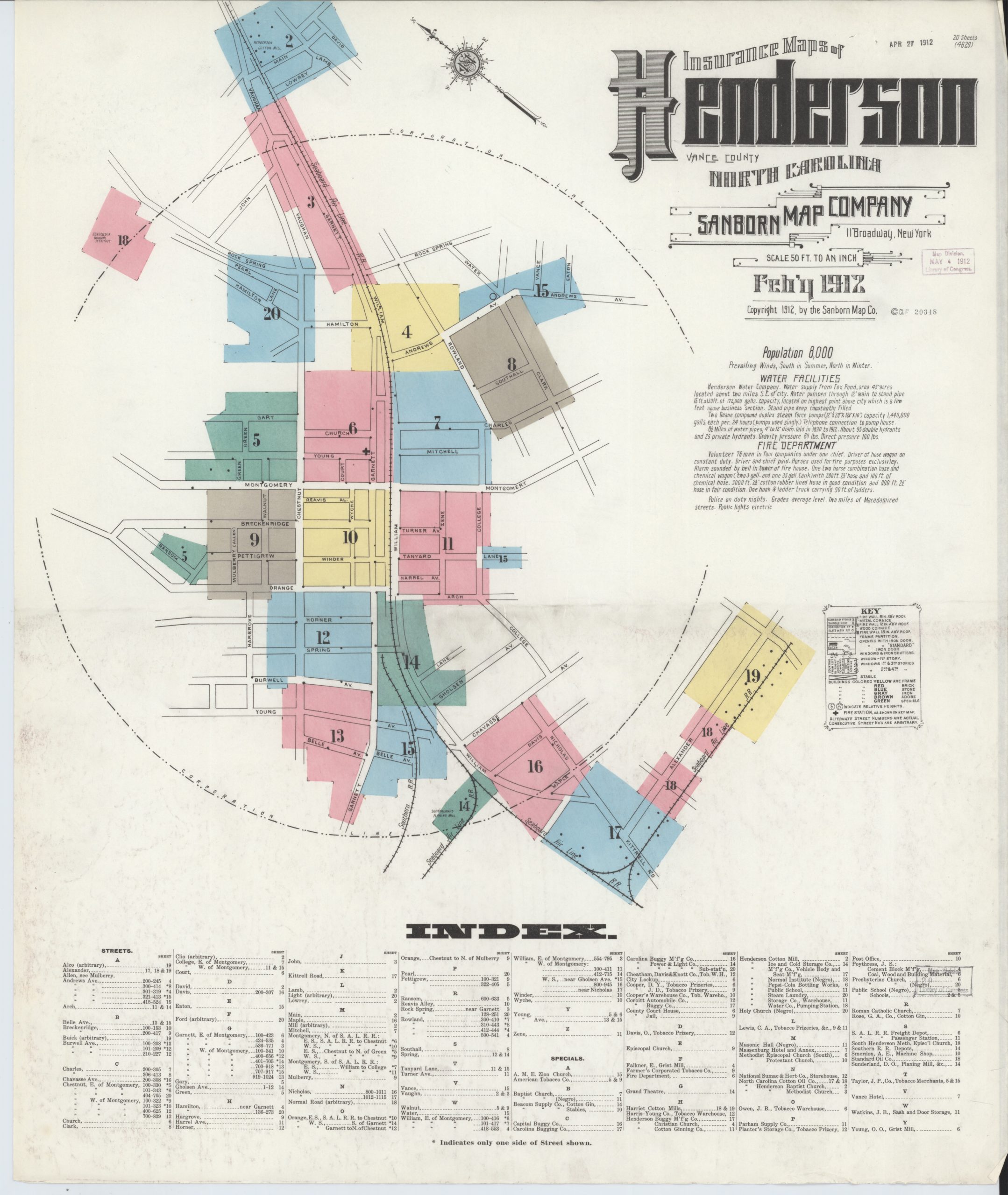 Henderson, North Carolina (1912) - Sanborn Fire Maps