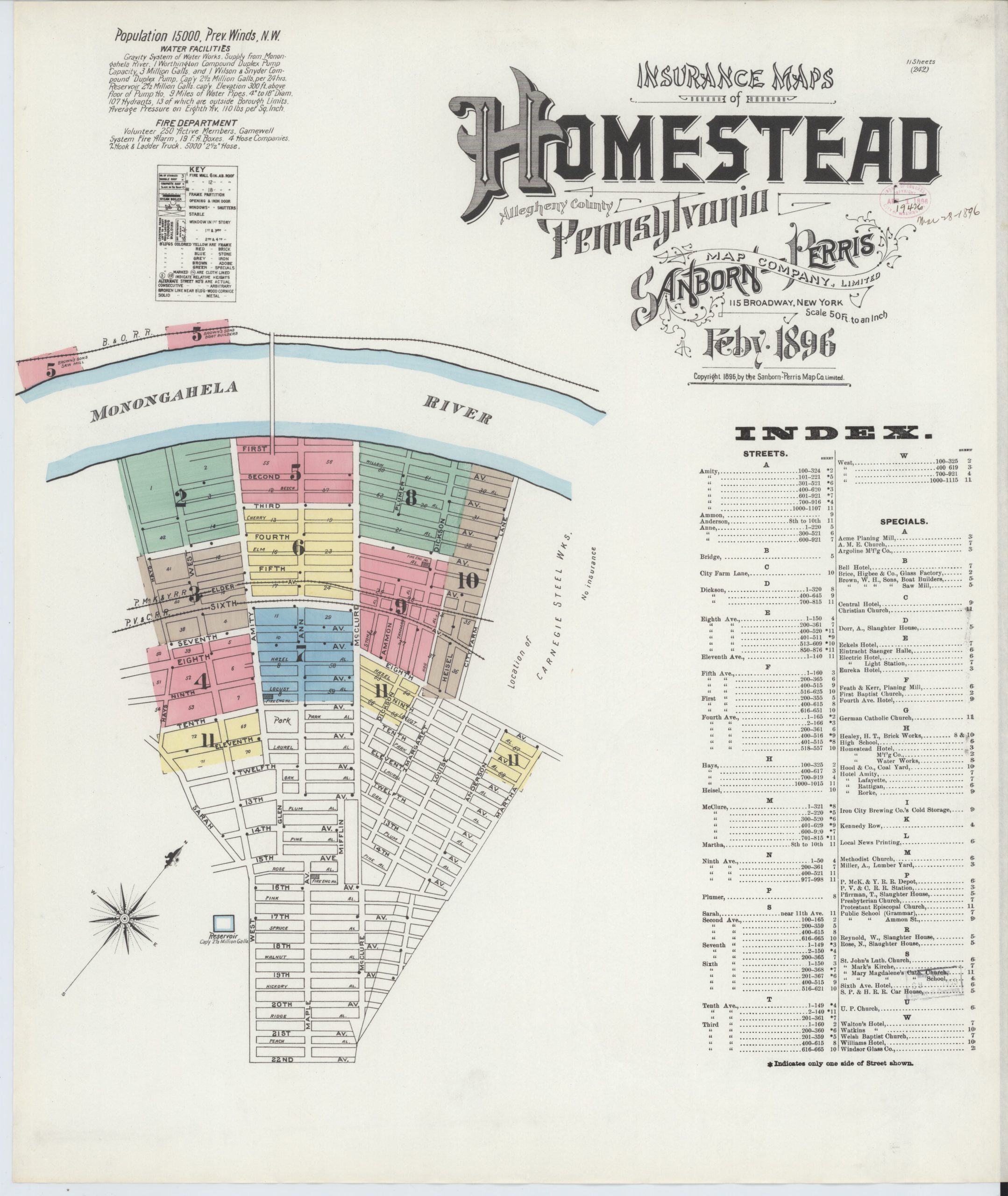 Homestead, Pennsylvania (1896) - Sanborn Fire Maps