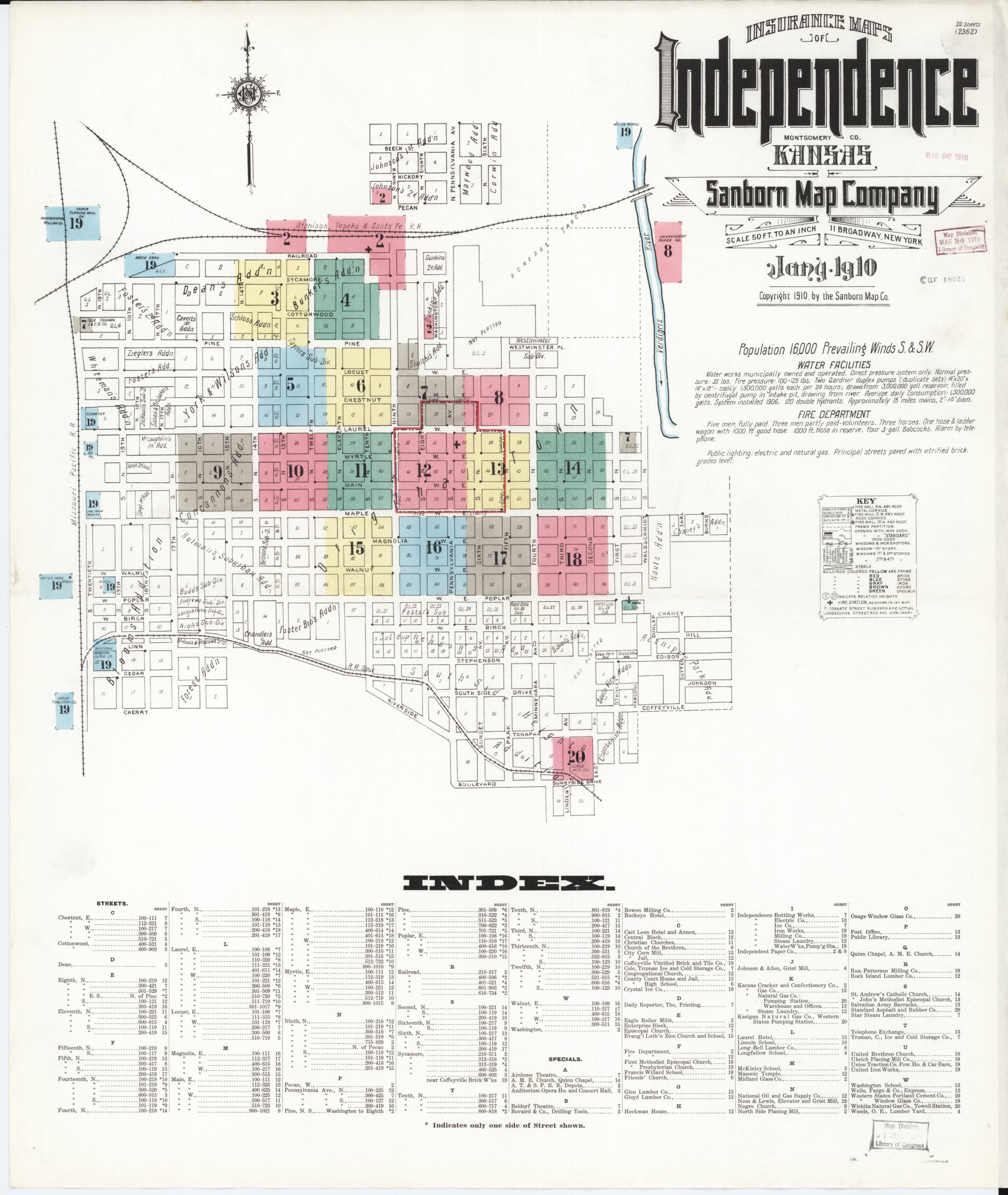 Independence, Kansas (1910) - Sanborn Fire Maps