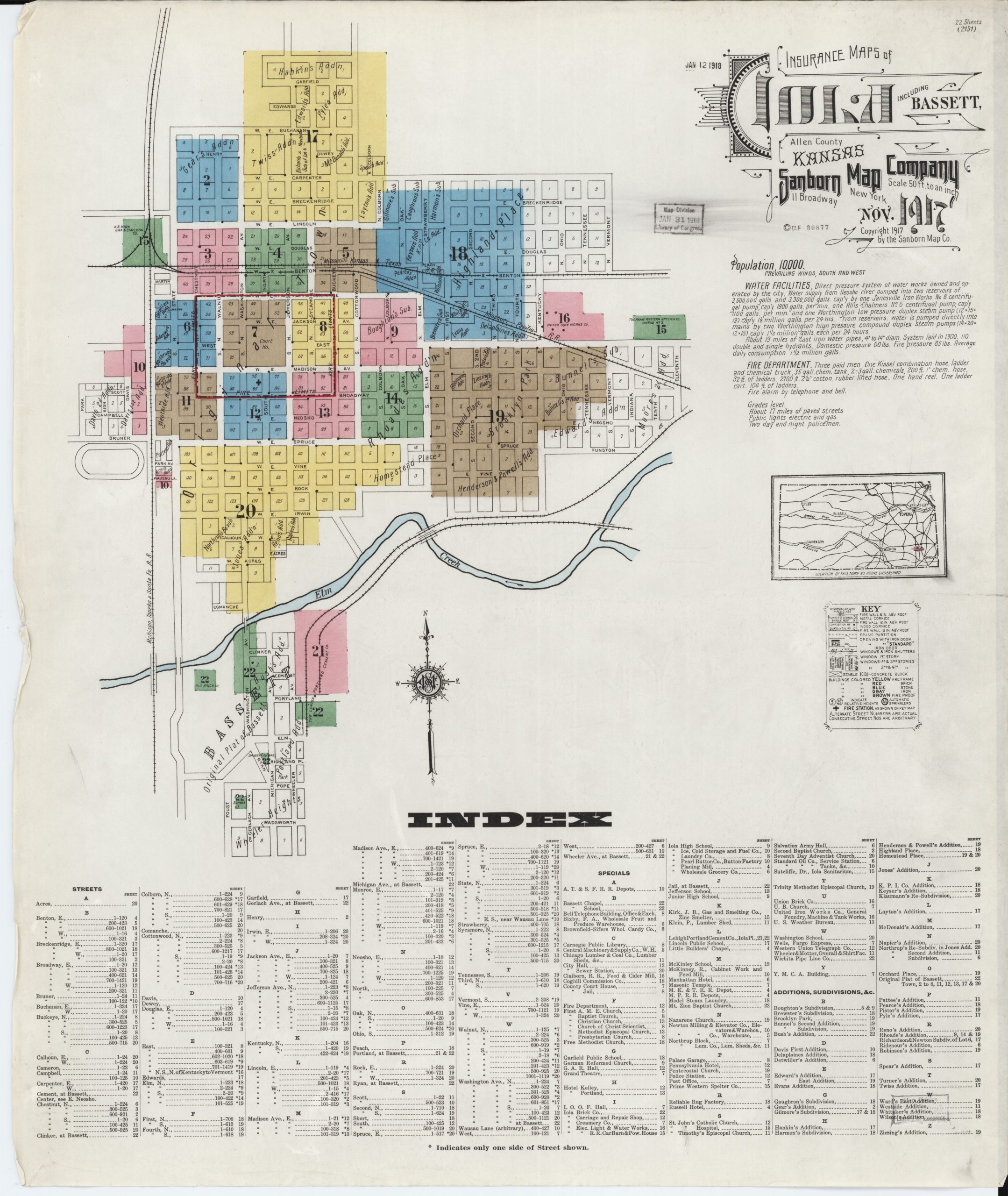 Iola, Kansas (1917) - Sanborn Fire Maps