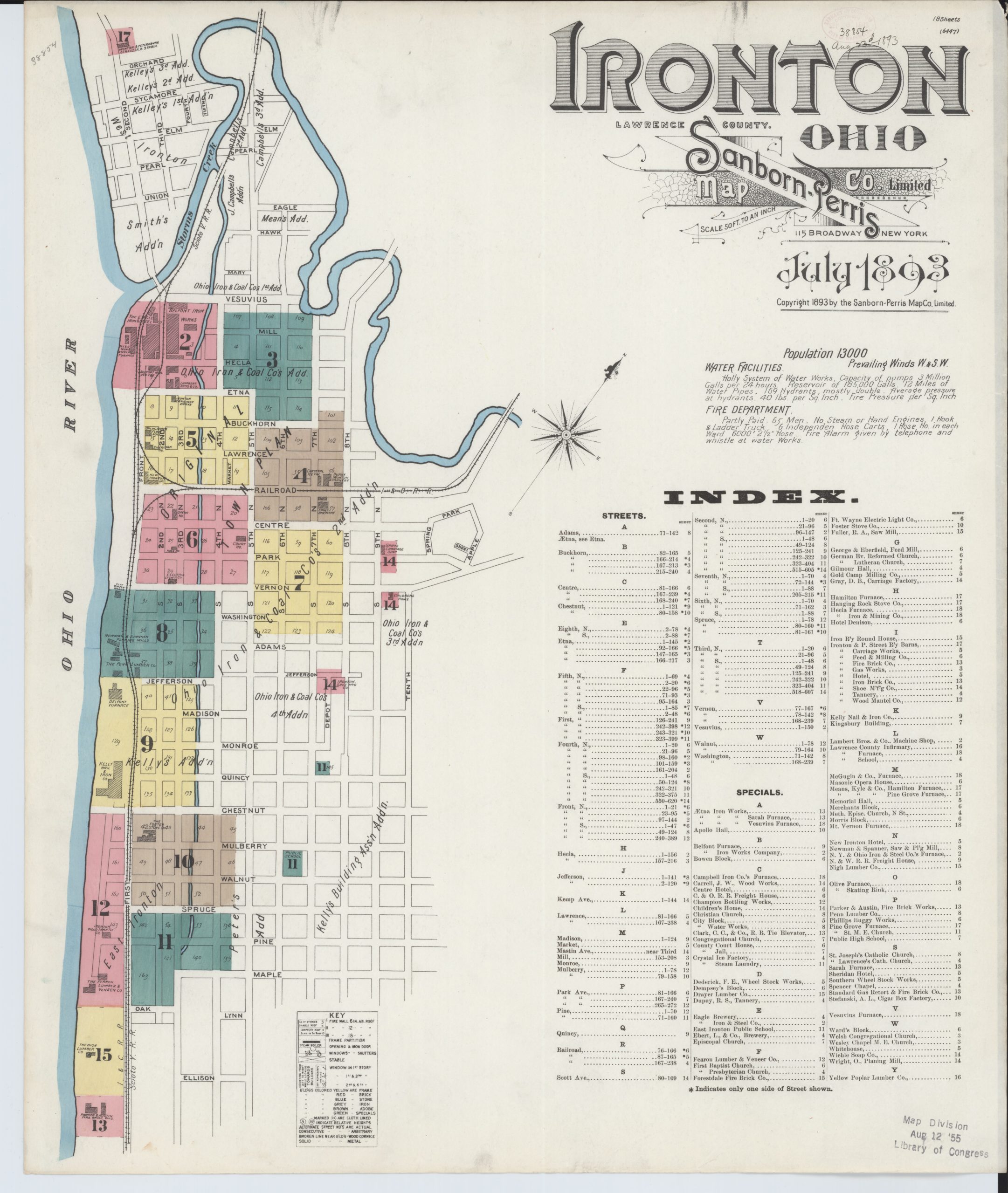 Ironton, Ohio (1893) - Sanborn Fire Maps