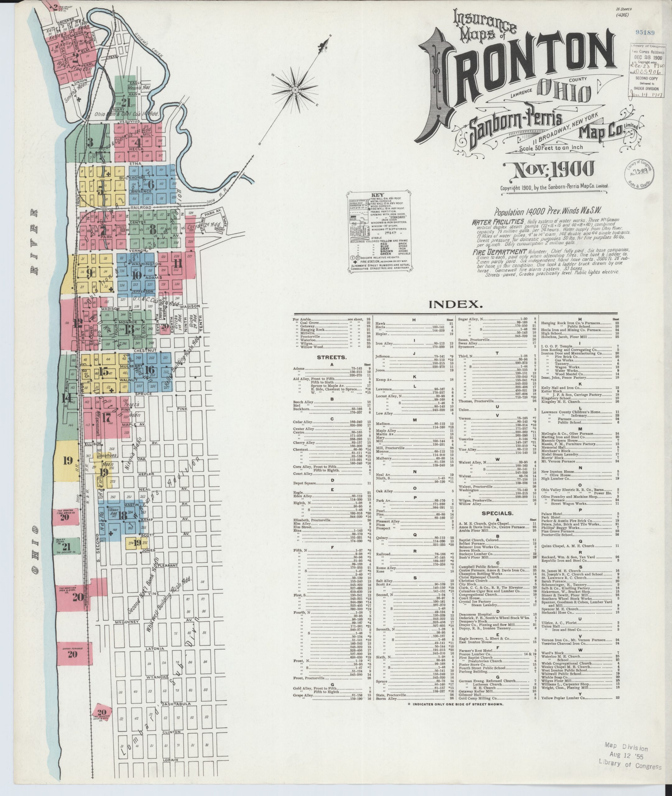 Ironton, Ohio (1900) - Sanborn Fire Maps