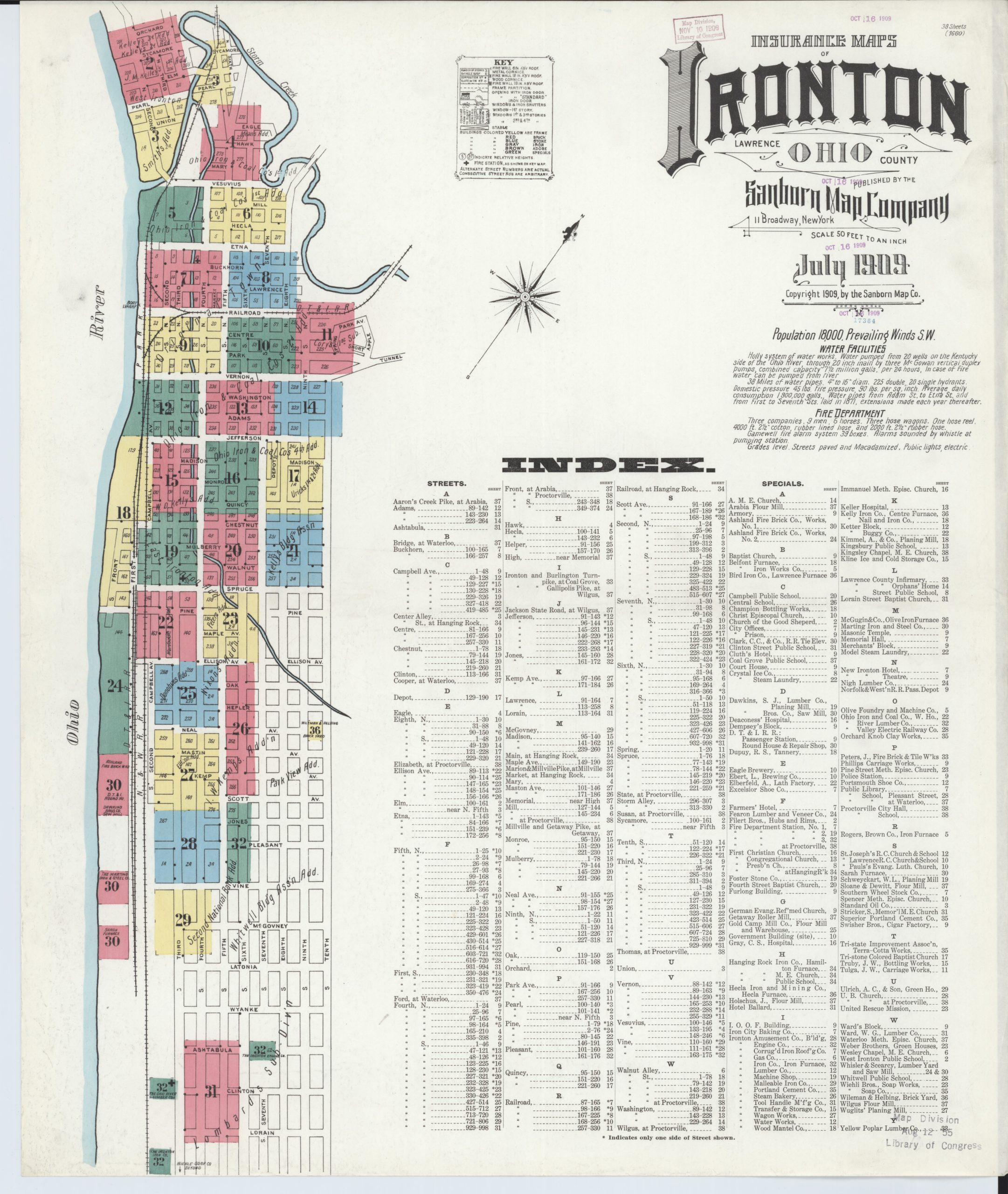 Ironton, Ohio (1909) - Sanborn Fire Maps