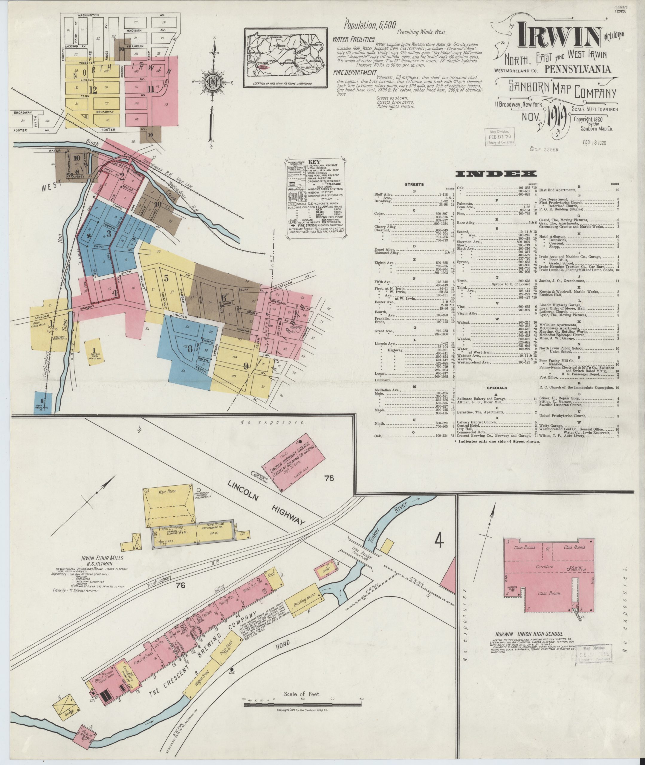 Irwin, Pennsylvania (1919) - Sanborn Fire Maps