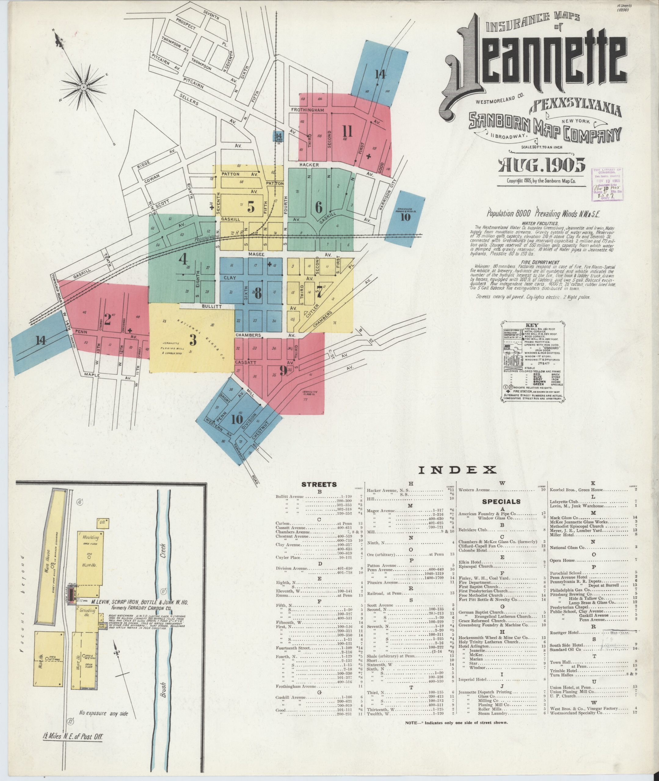 Jeannette, Pennsylvania (1905) - Sanborn Fire Maps