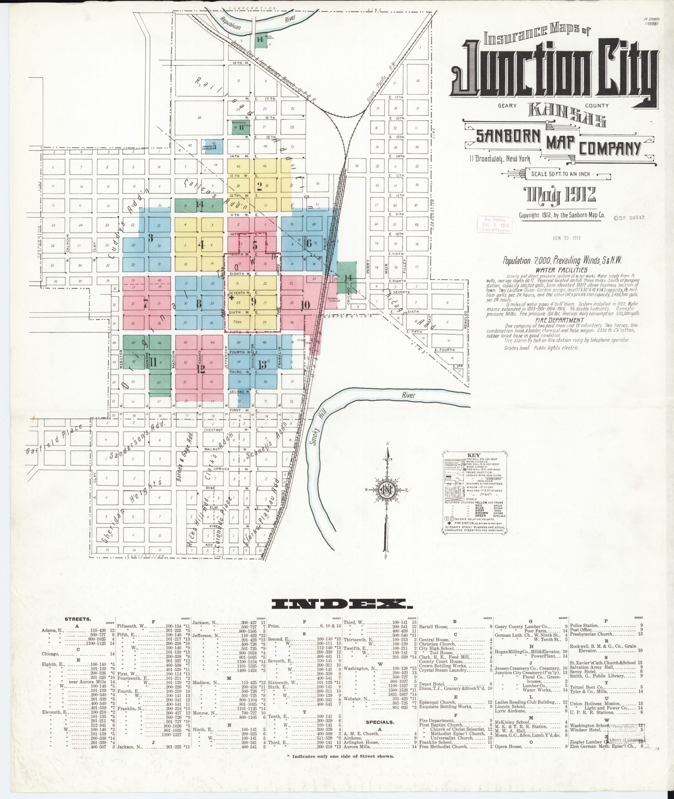 Junction City, Kansas (1912) - Sanborn Fire Maps