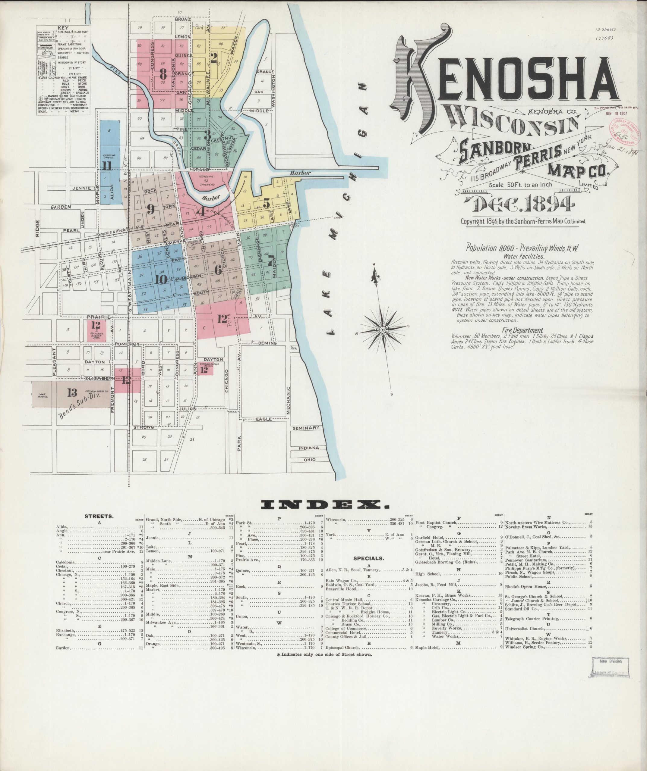 Kenosha, Wisconsin (1894) - Sanborn Fire Maps