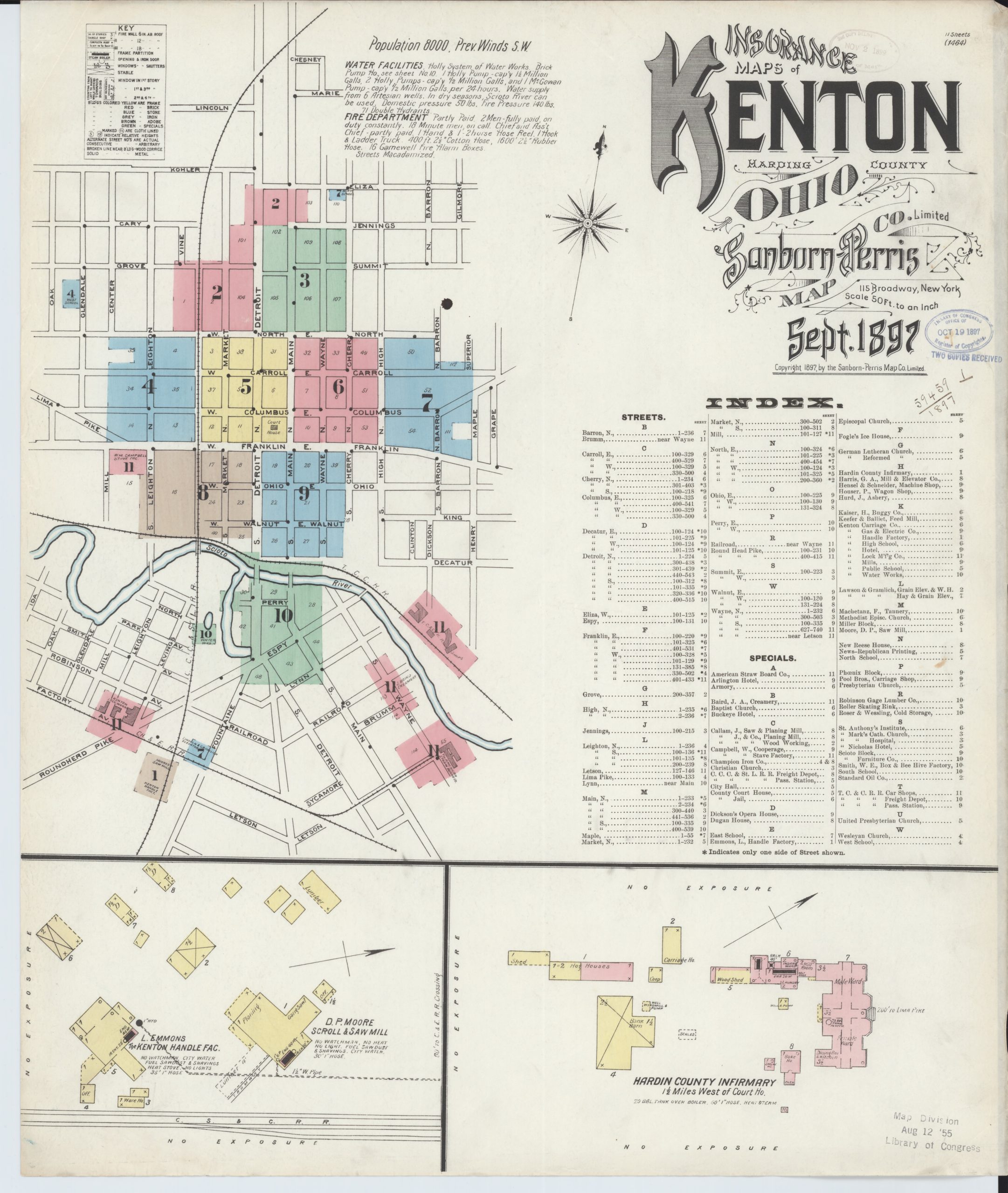 Kenton, Ohio (1897) - Sanborn Fire Maps