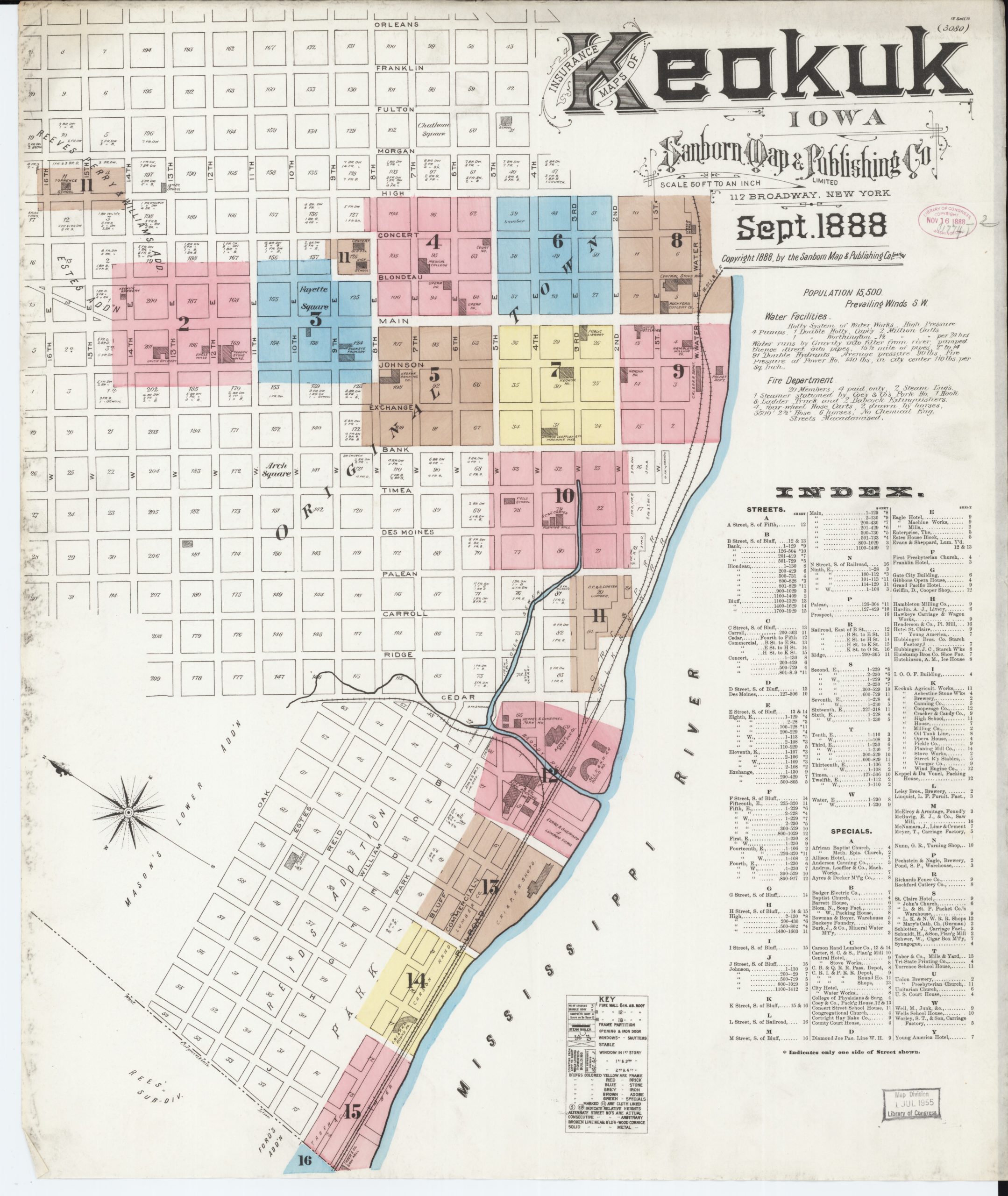 Keokuk, Iowa (1888) - Sanborn Fire Maps