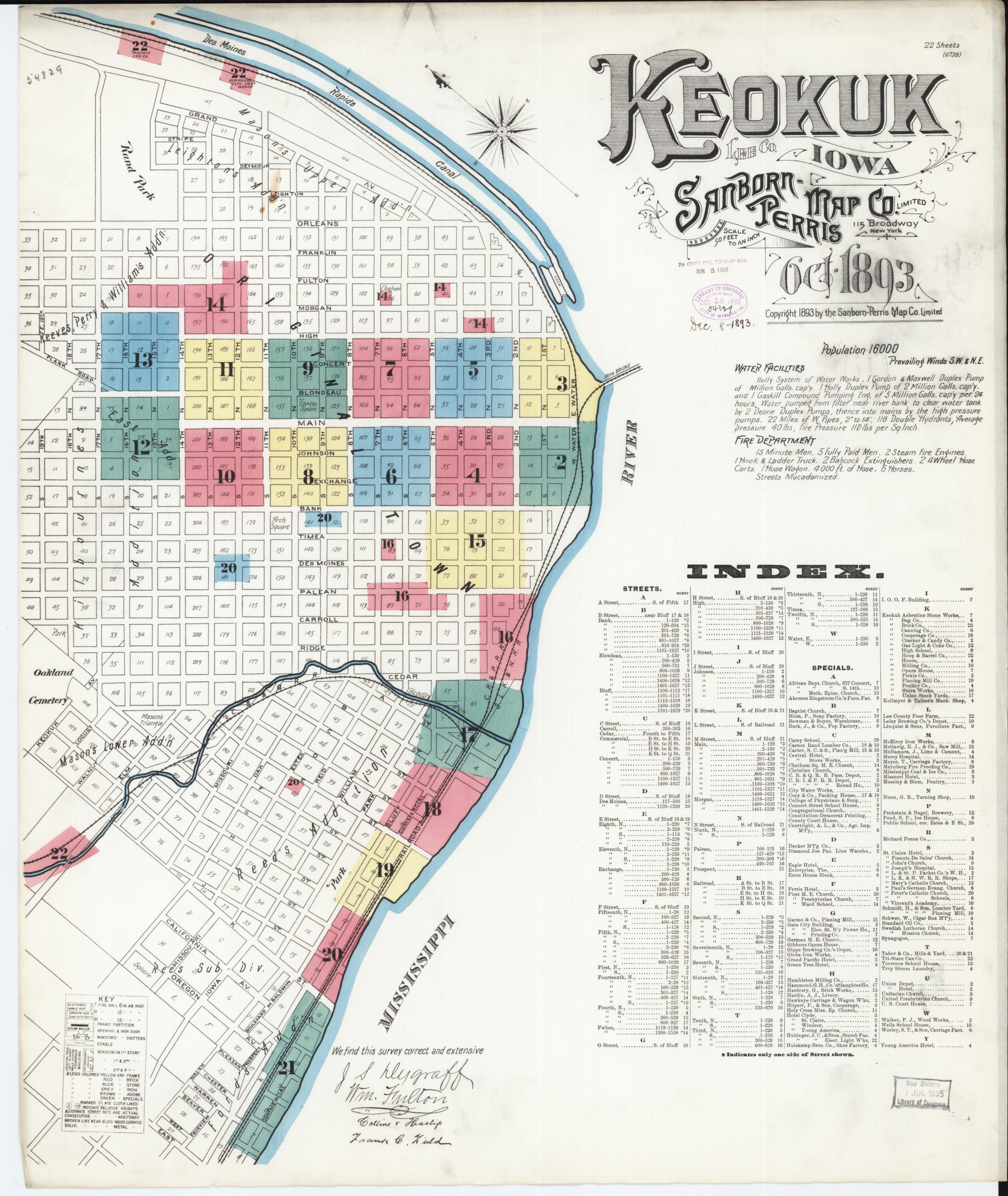 Keokuk, Iowa (1893) - Sanborn Fire Maps