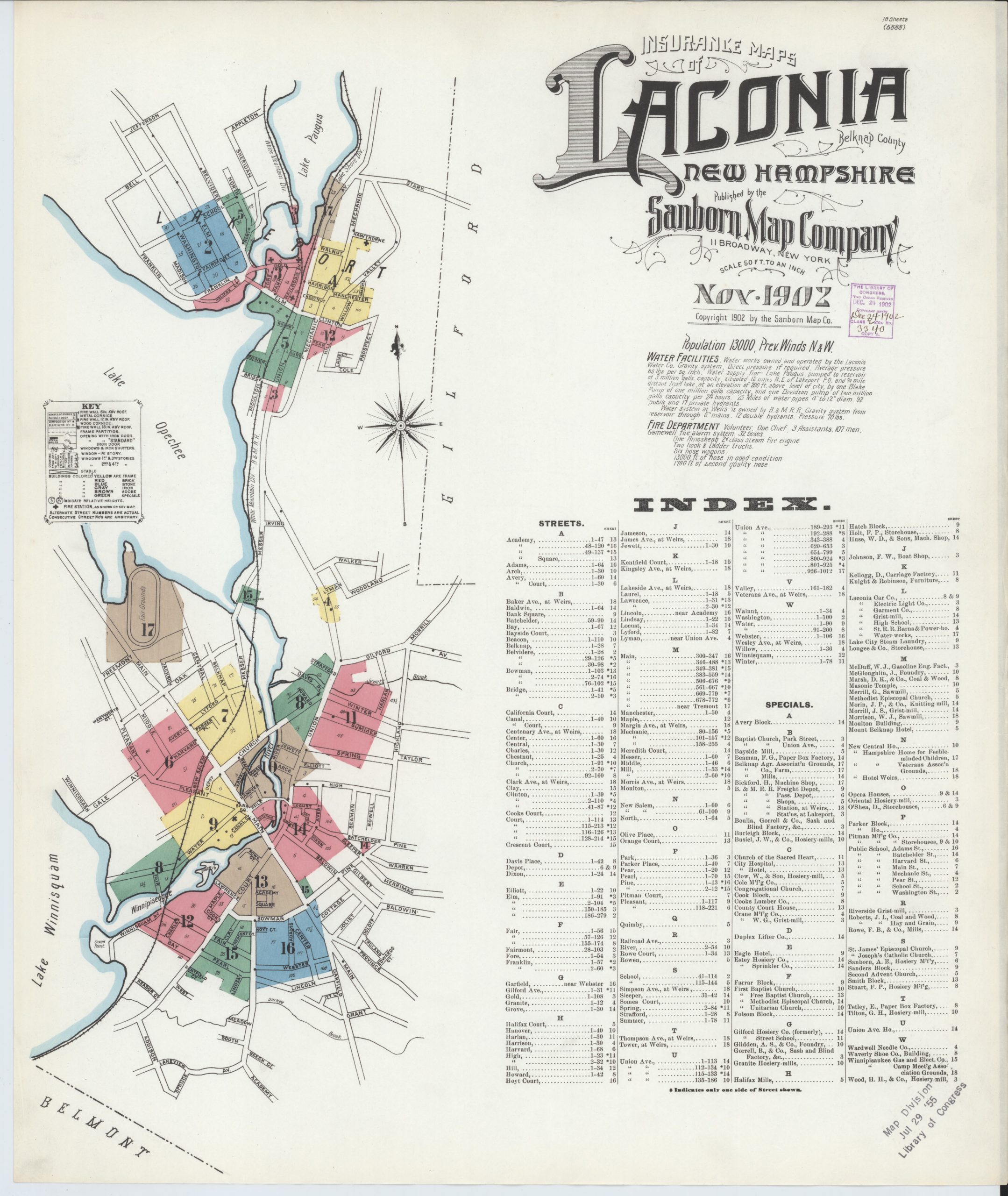 Laconia, New Hampshire (1902) - Sanborn Fire Maps