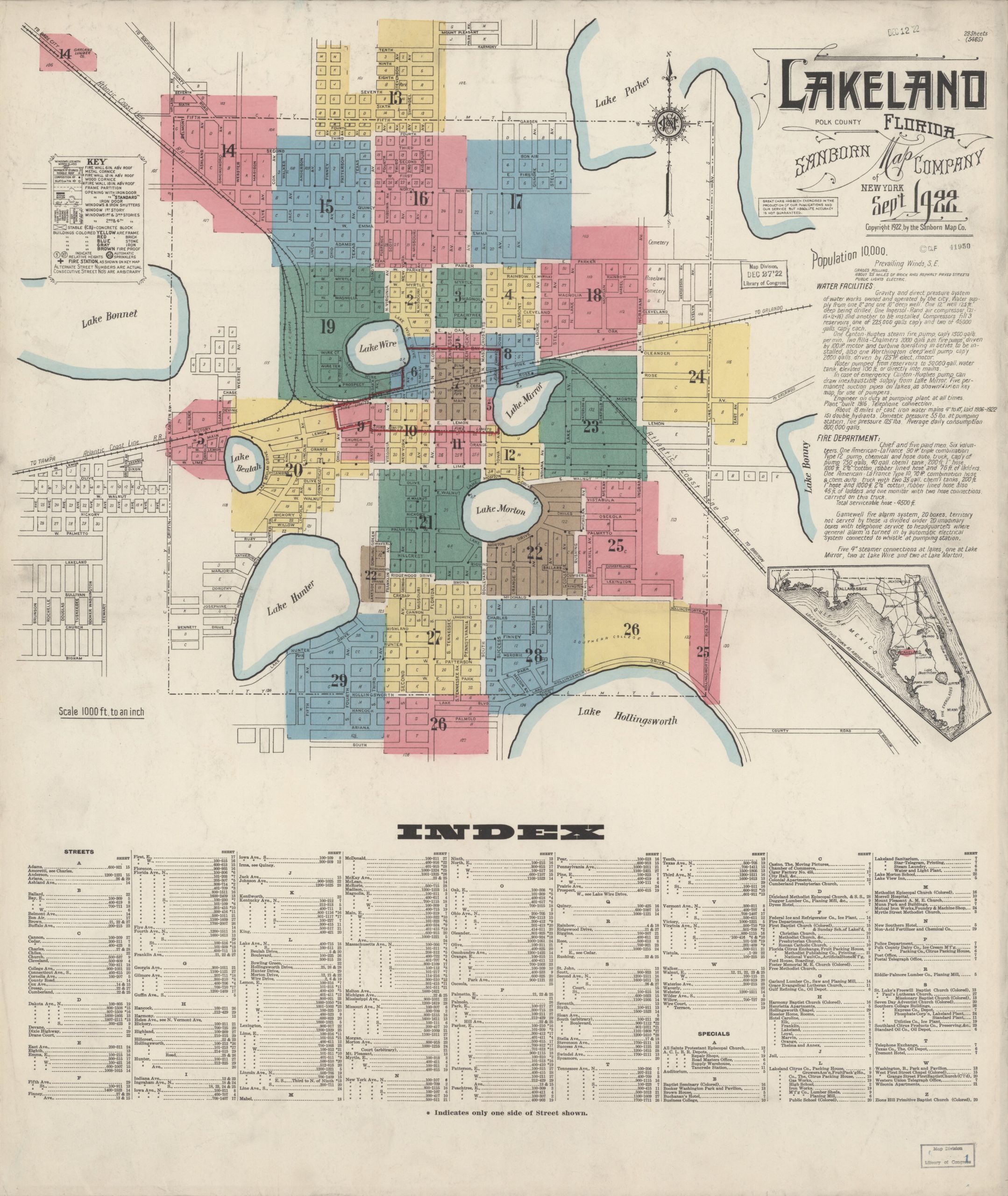 Lakeland, Florida (1922) - Sanborn Fire Maps
