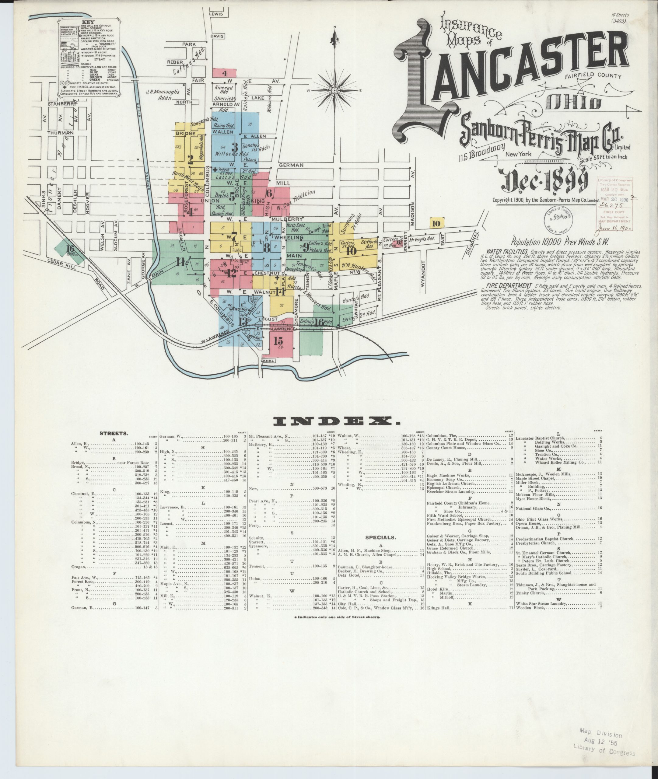Lancaster, Ohio (1899) - Sanborn Fire Maps