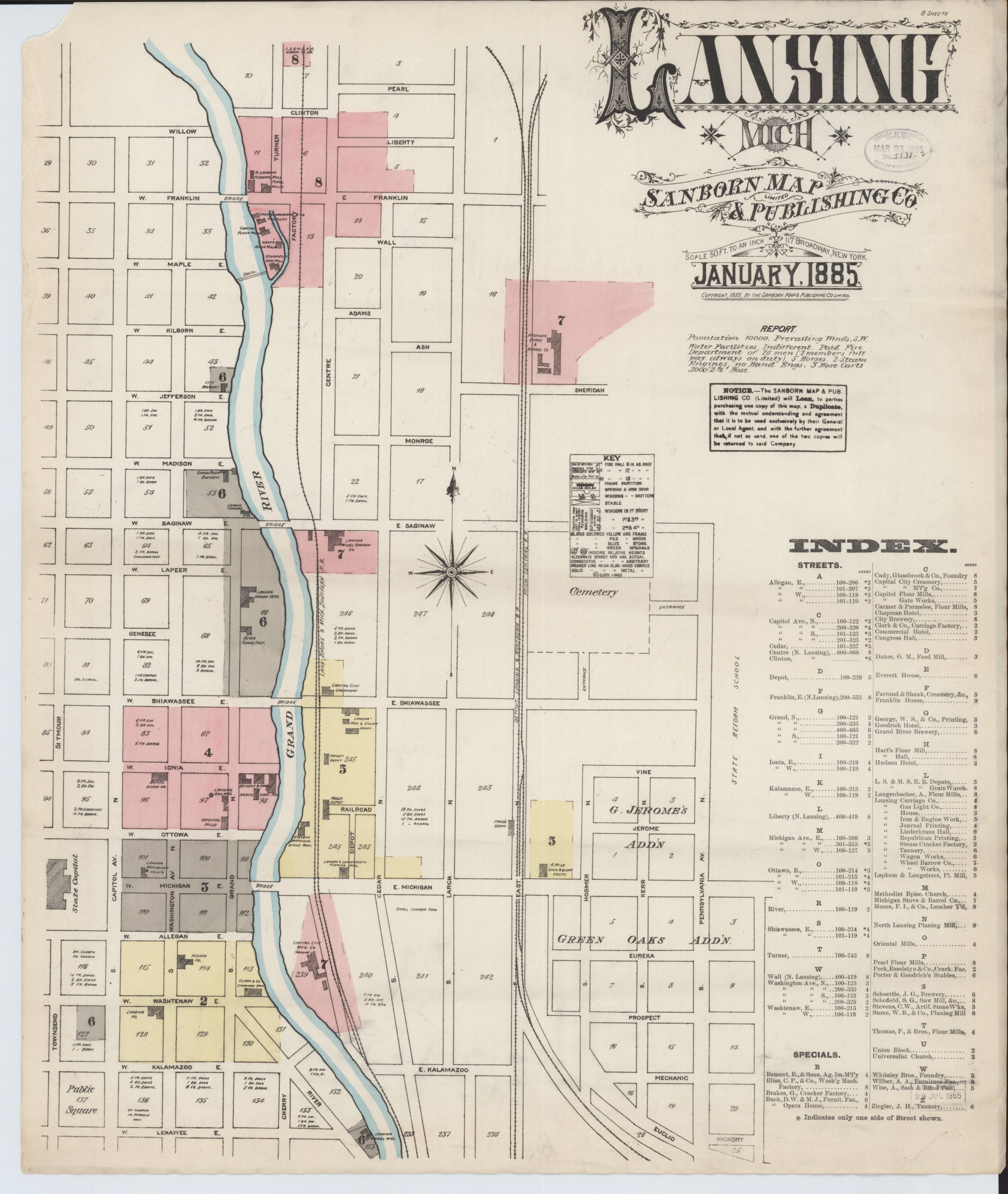 Lansing, Michigan (1885) - Sanborn Fire Maps