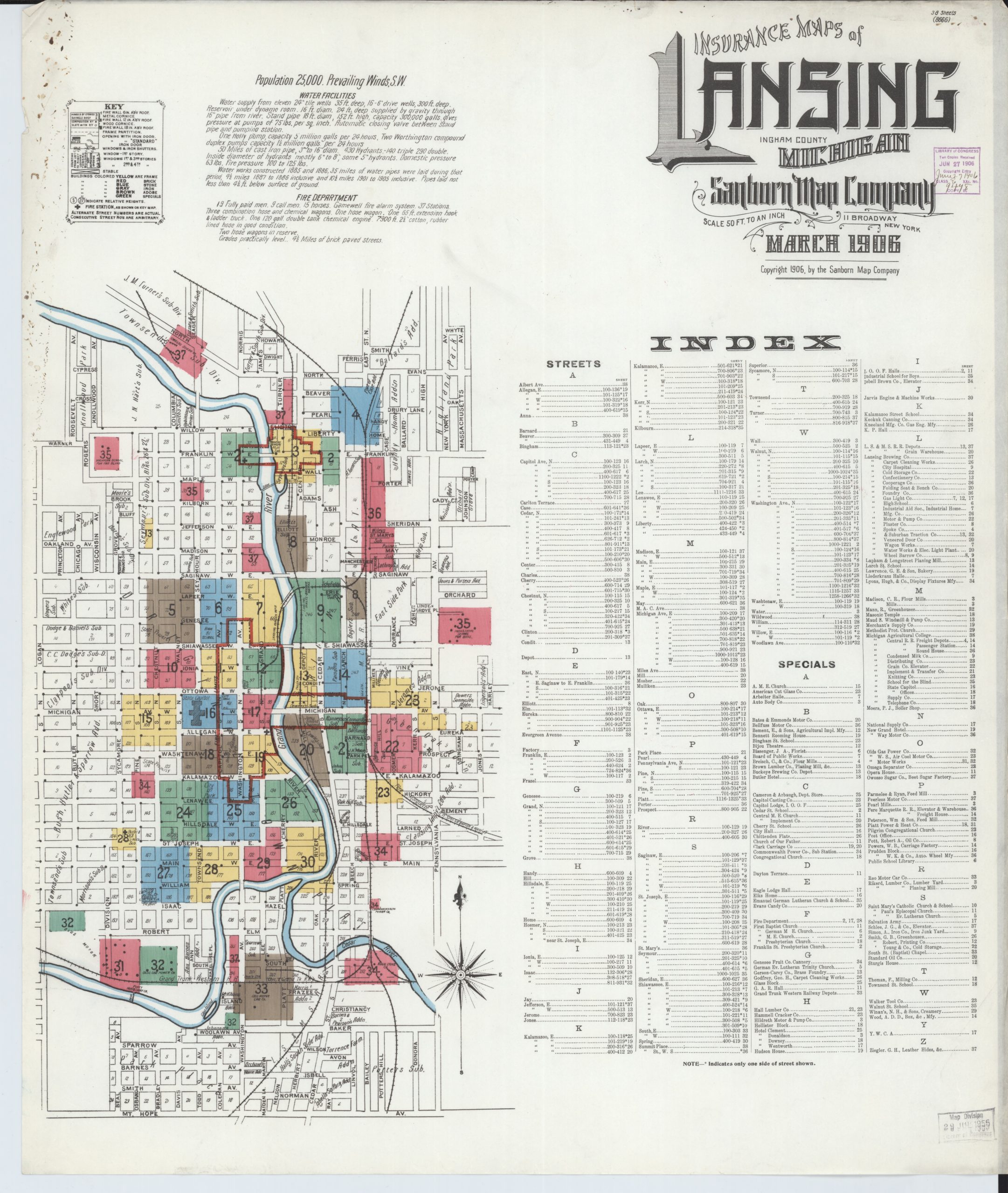 Lansing, Michigan (1906) - Sanborn Fire Maps