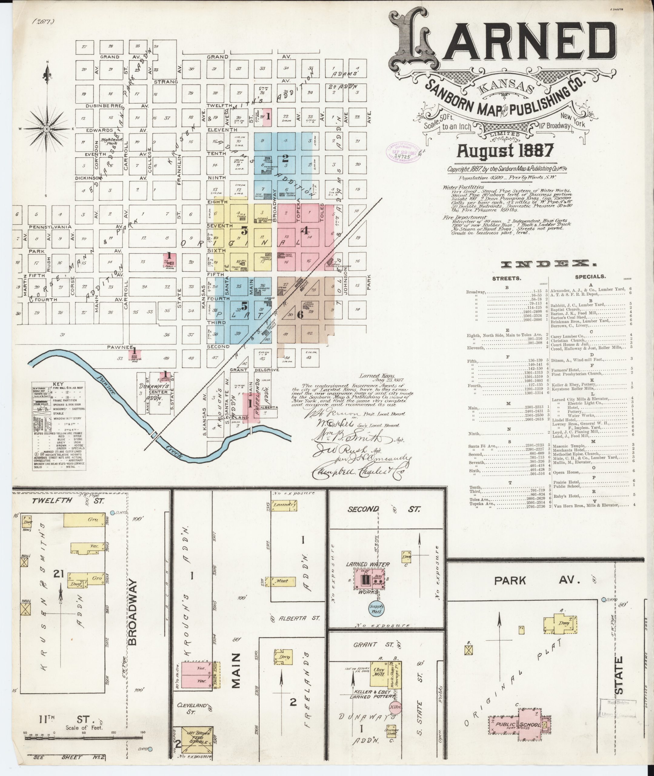 Larned, Kansas (1887) - Sanborn Fire Maps
