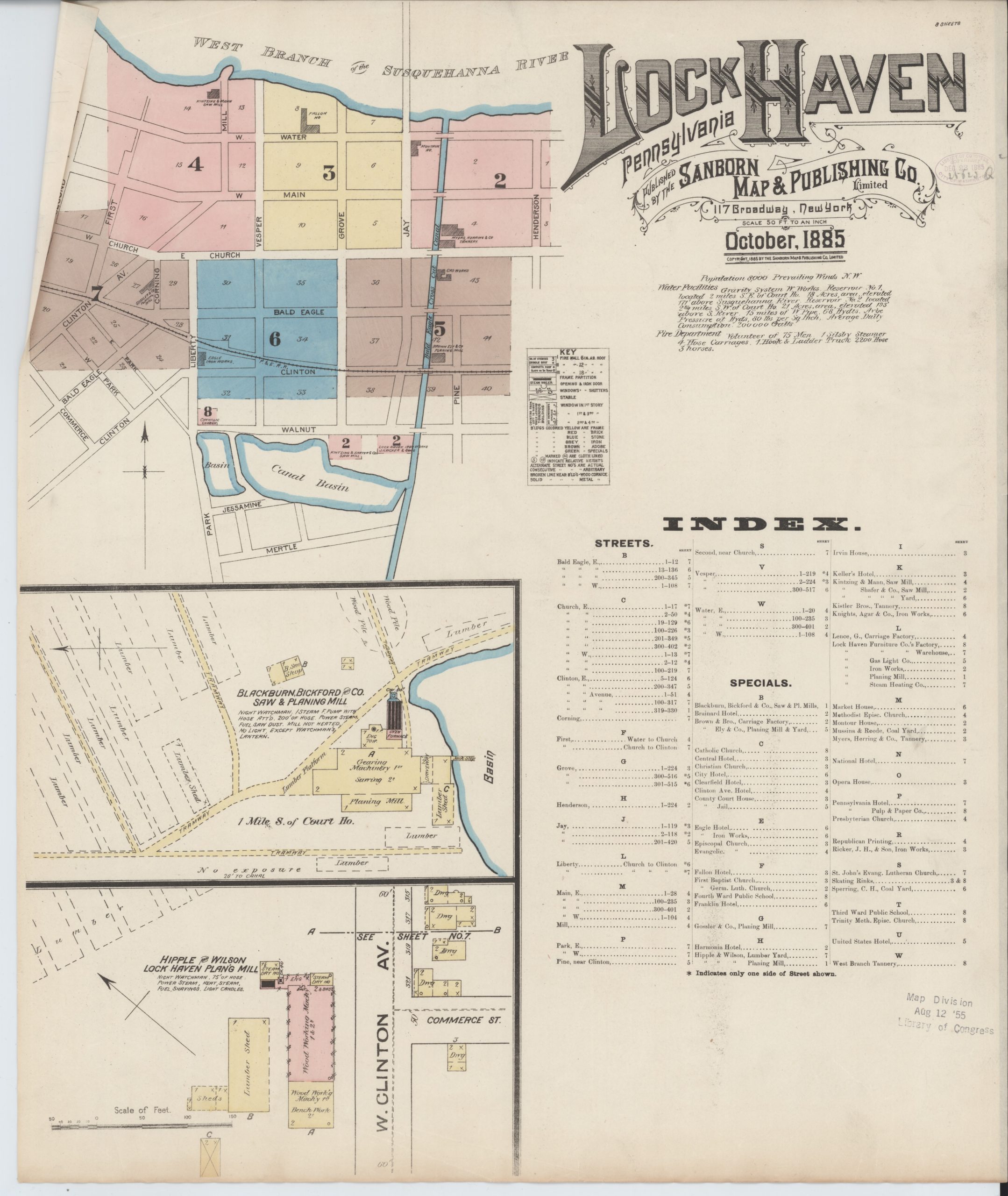 Lock Haven, Pennsylvania (1885) - Sanborn Fire Maps