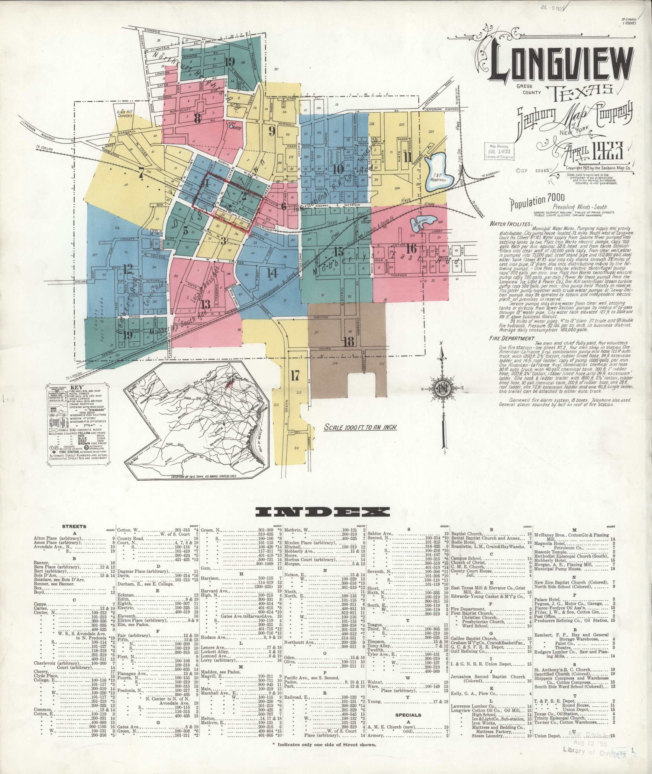 Longview, Texas (1923) - Sanborn Fire Maps