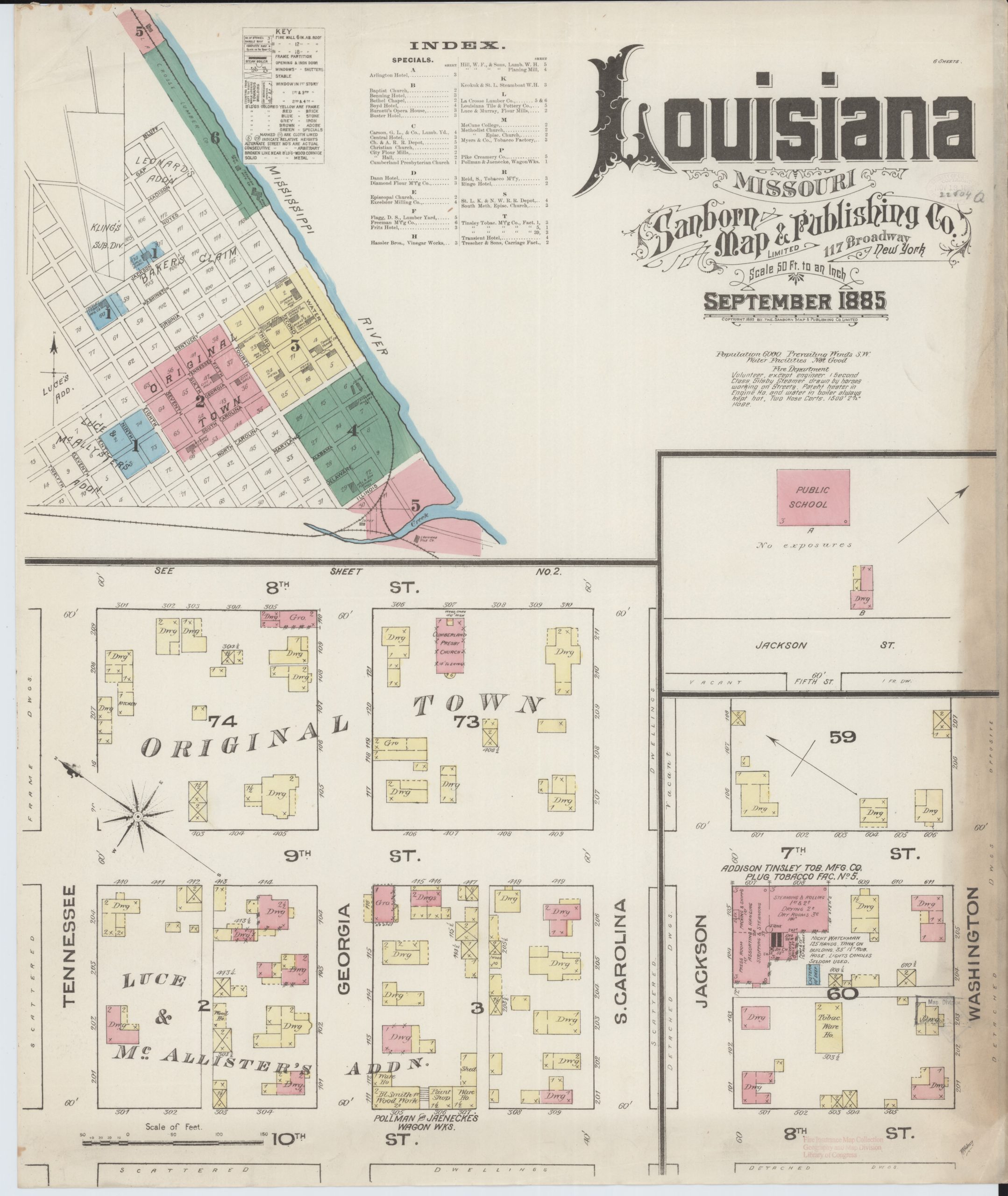 Louisiana, Missouri (1885) - Sanborn Fire Maps