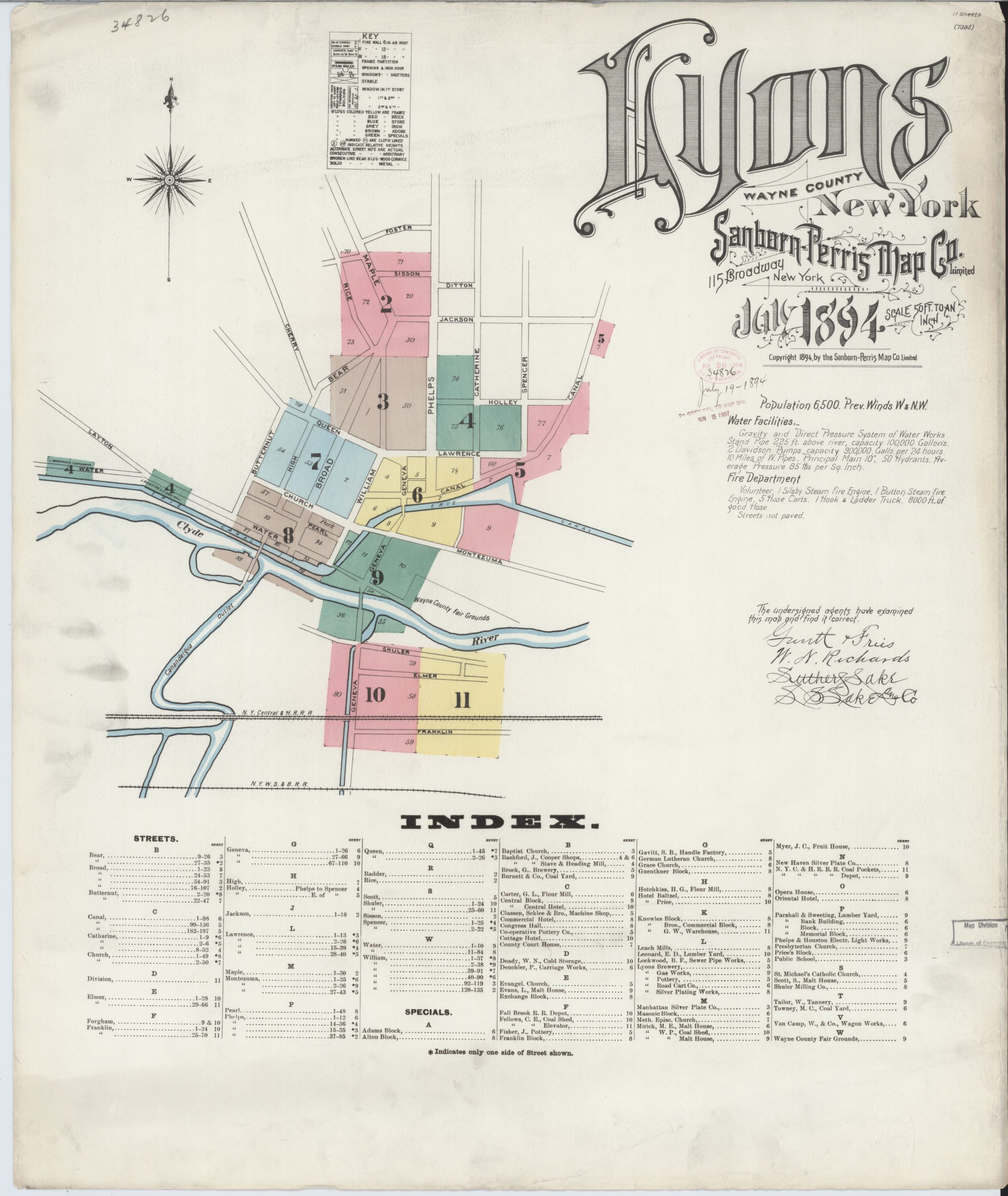 Lyons, New York (1894) - Sanborn Fire Maps