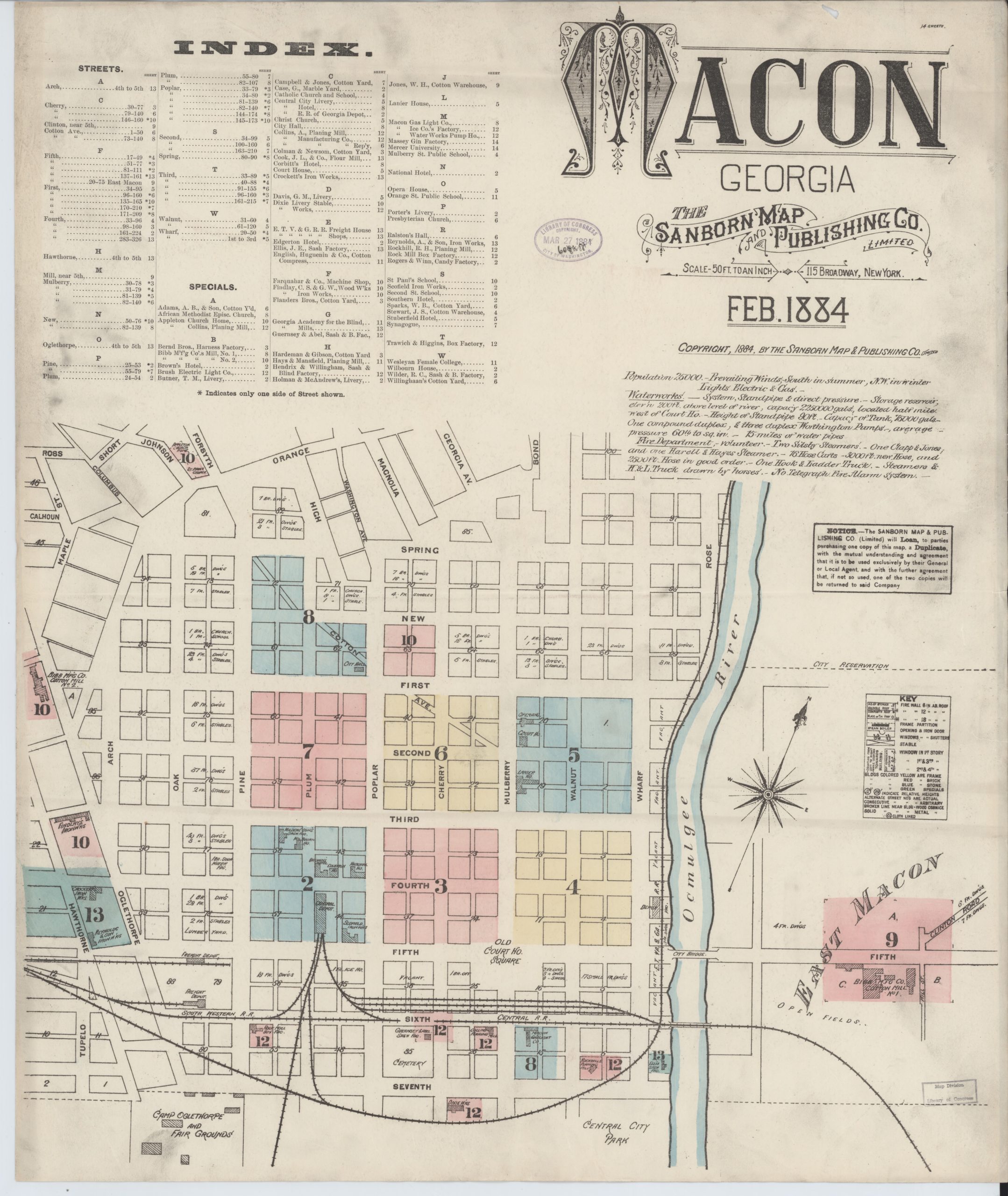 Macon, Georgia (1884) - Sanborn Fire Maps