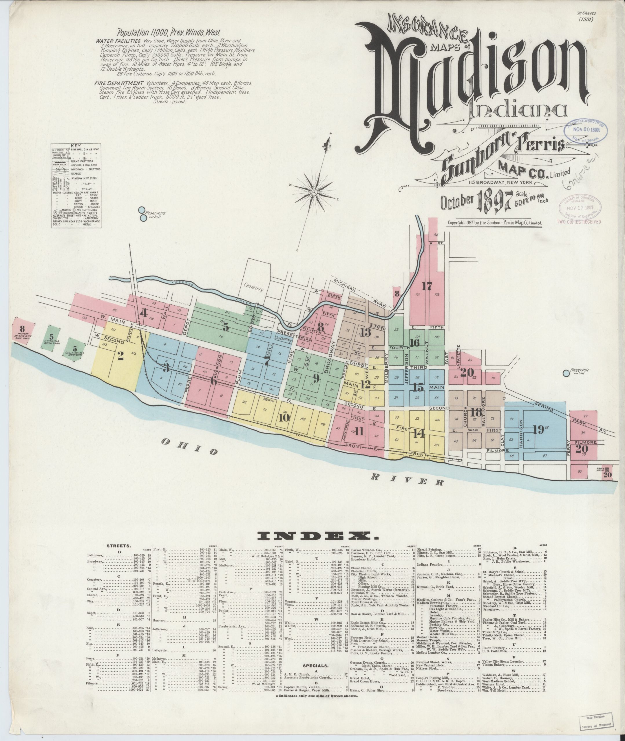 Madison, Indiana (1897) - Sanborn Fire Maps