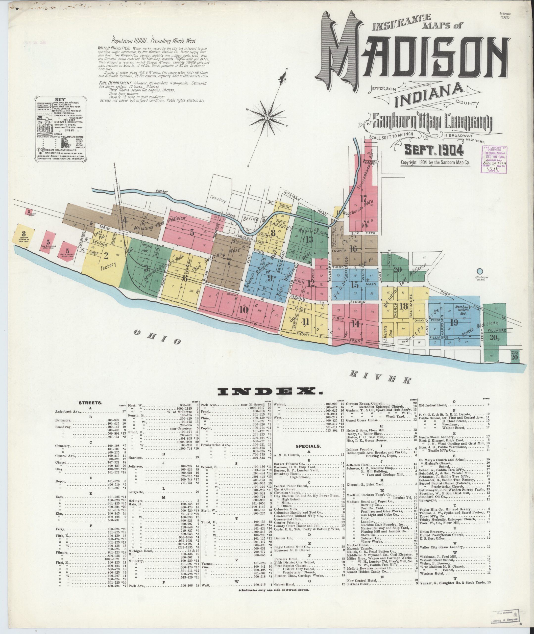 Madison, Indiana (1904) - Sanborn Fire Maps