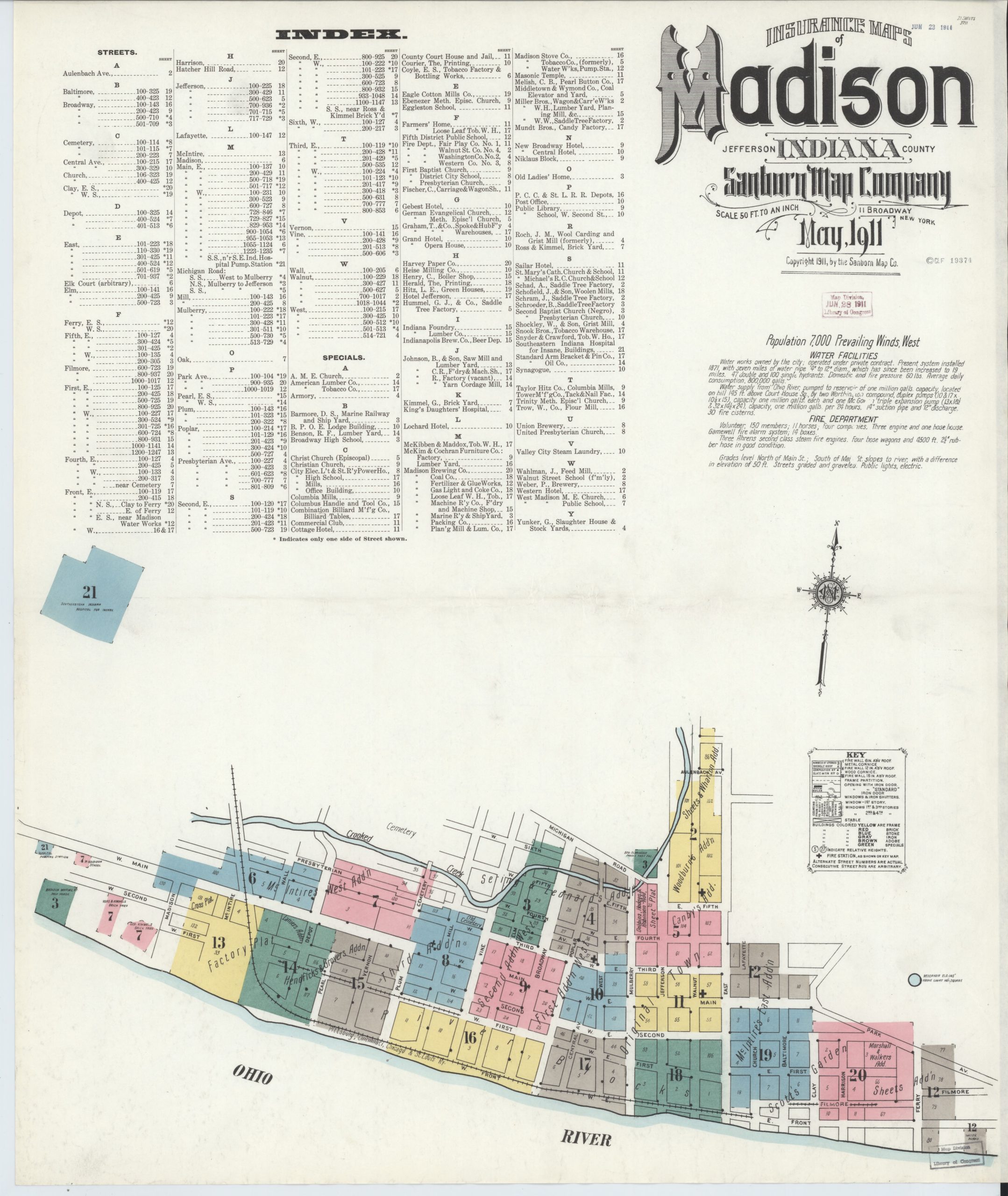 Madison, Indiana (1911) - Sanborn Fire Maps