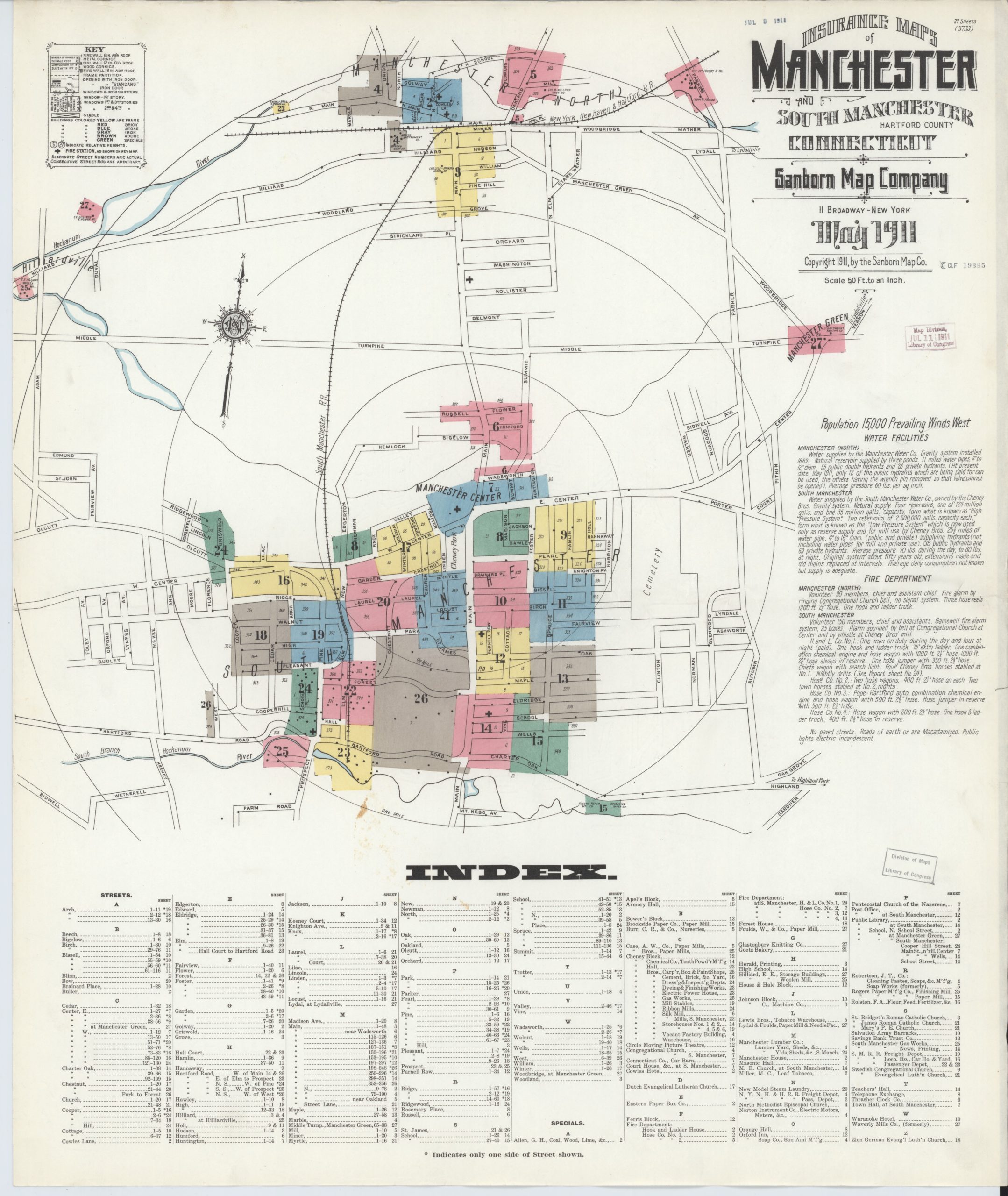 Manchester, Connecticut (1911) - Sanborn Fire Maps