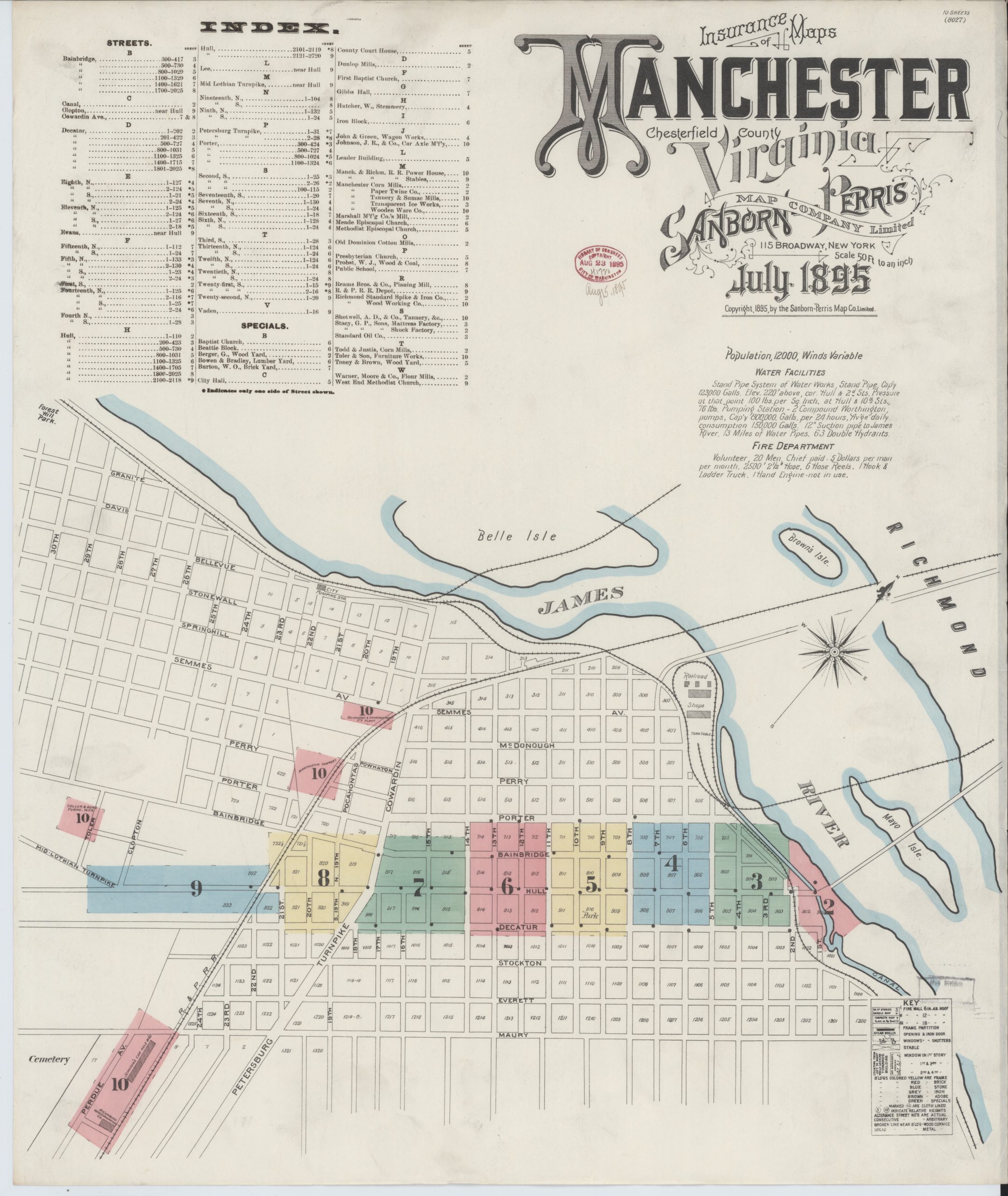 Manchester, Virginia (1895) - Sanborn Fire Maps