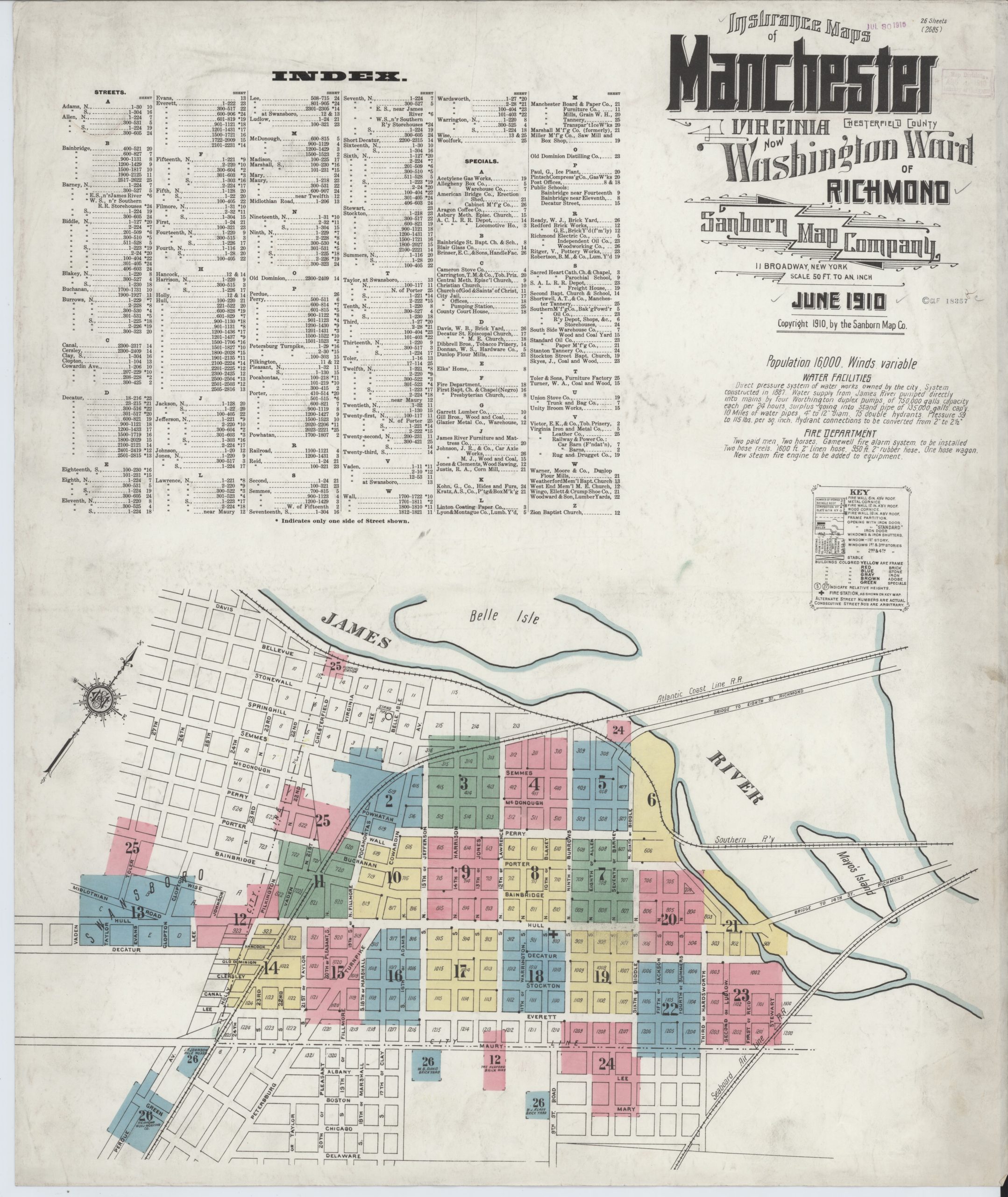 Manchester, Virginia (1910) - Sanborn Fire Maps