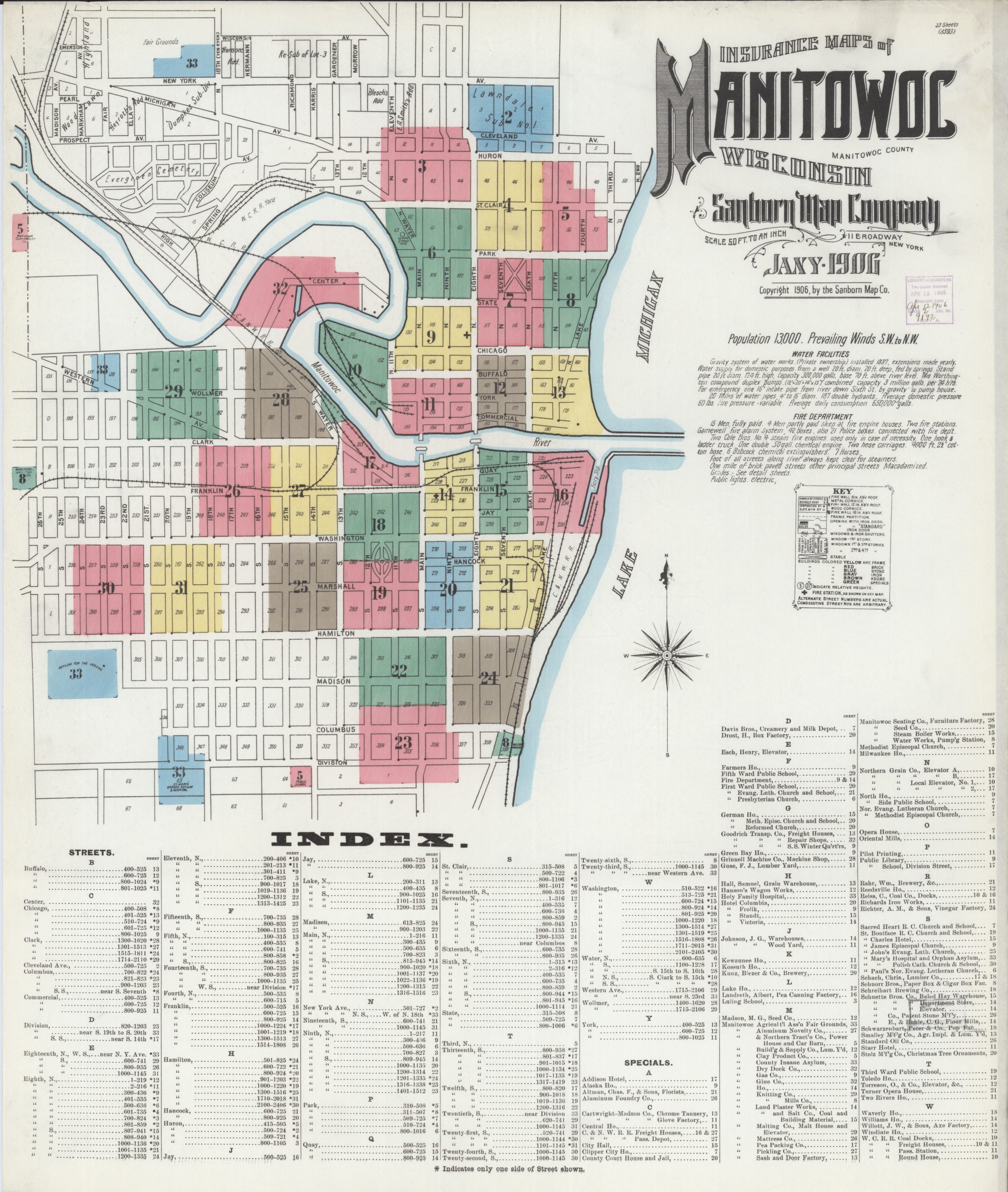 Manitowoc, Wisconsin (1906) - Sanborn Fire Maps