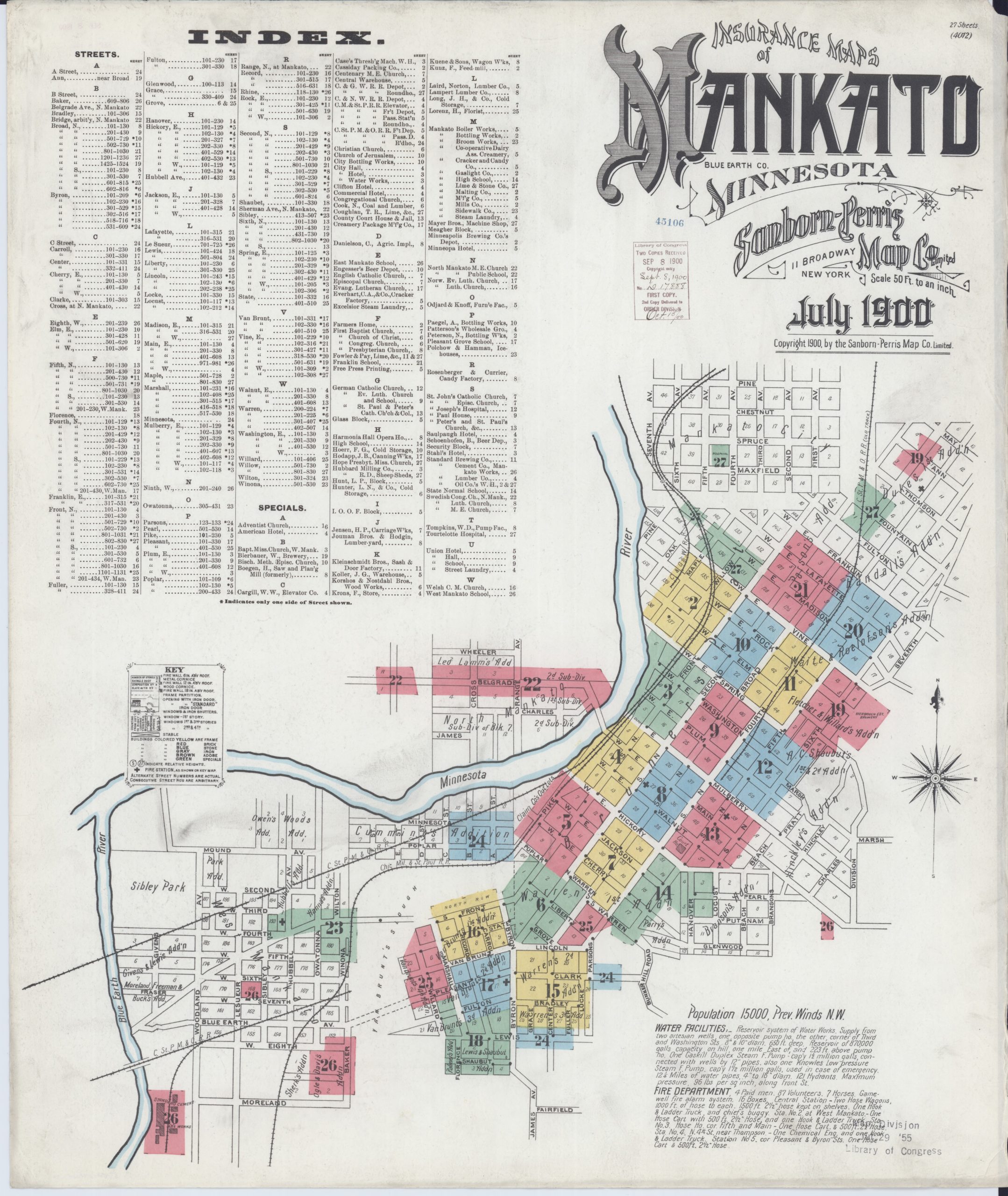 Mankato, Minnesota (1900) - Sanborn Fire Maps
