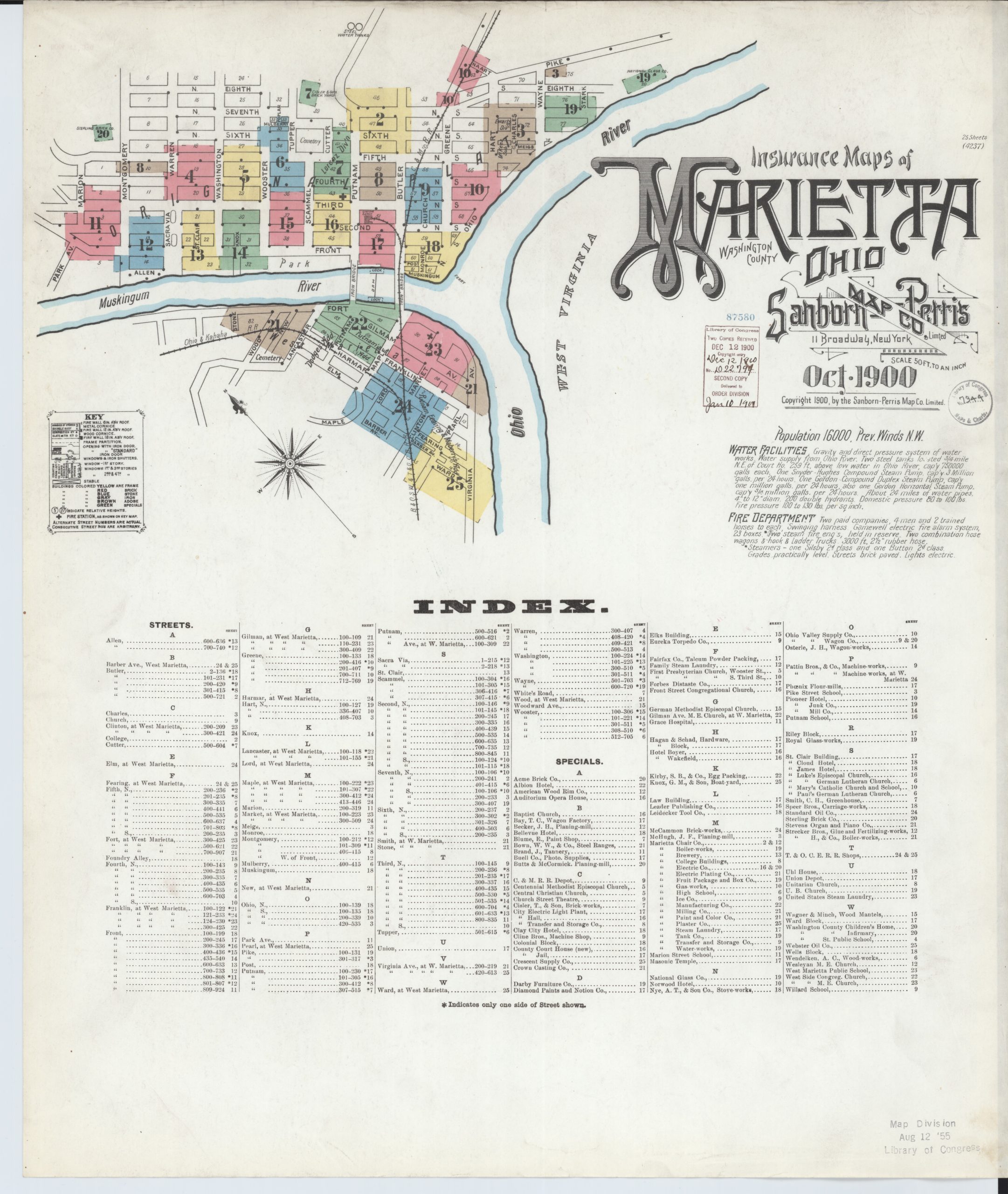 Marietta, Ohio (1900) - Sanborn Fire Maps