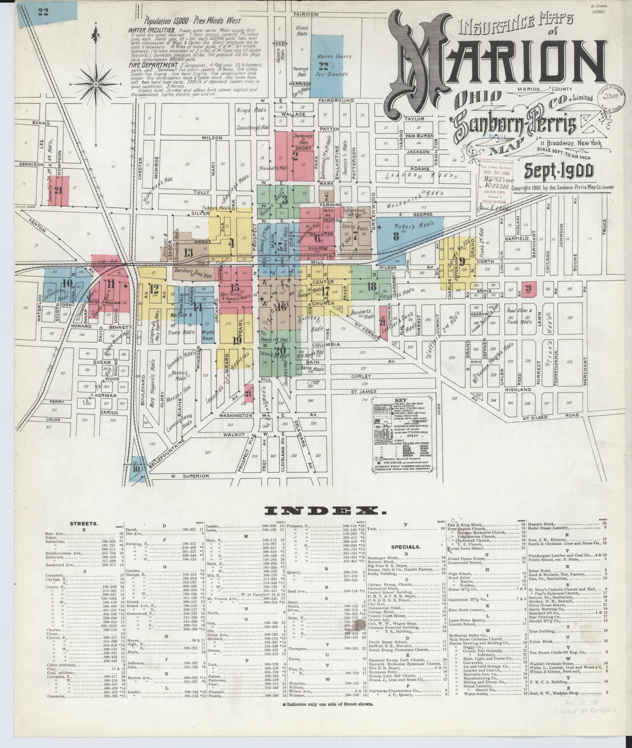 Marion, Ohio (1900) - Sanborn Fire Maps