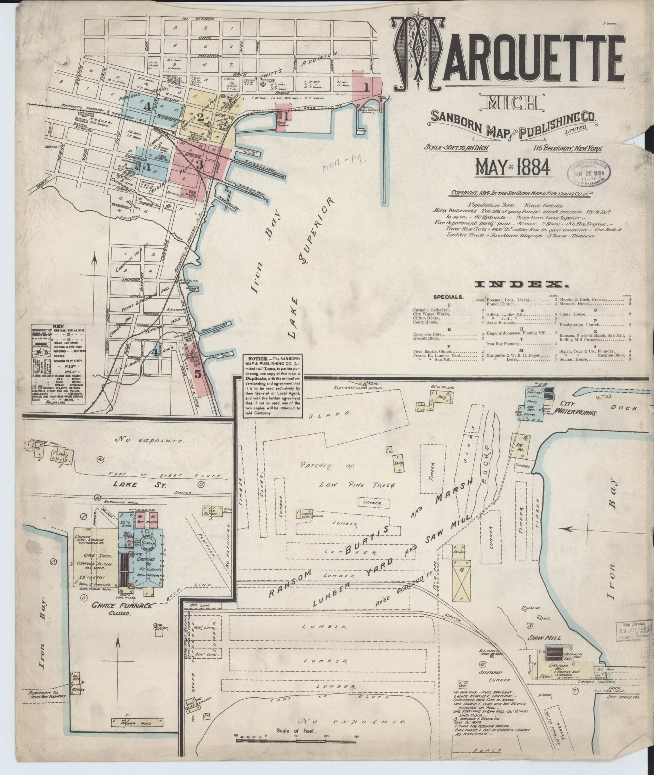 Marquette, Michigan (1884) - Sanborn Fire Maps