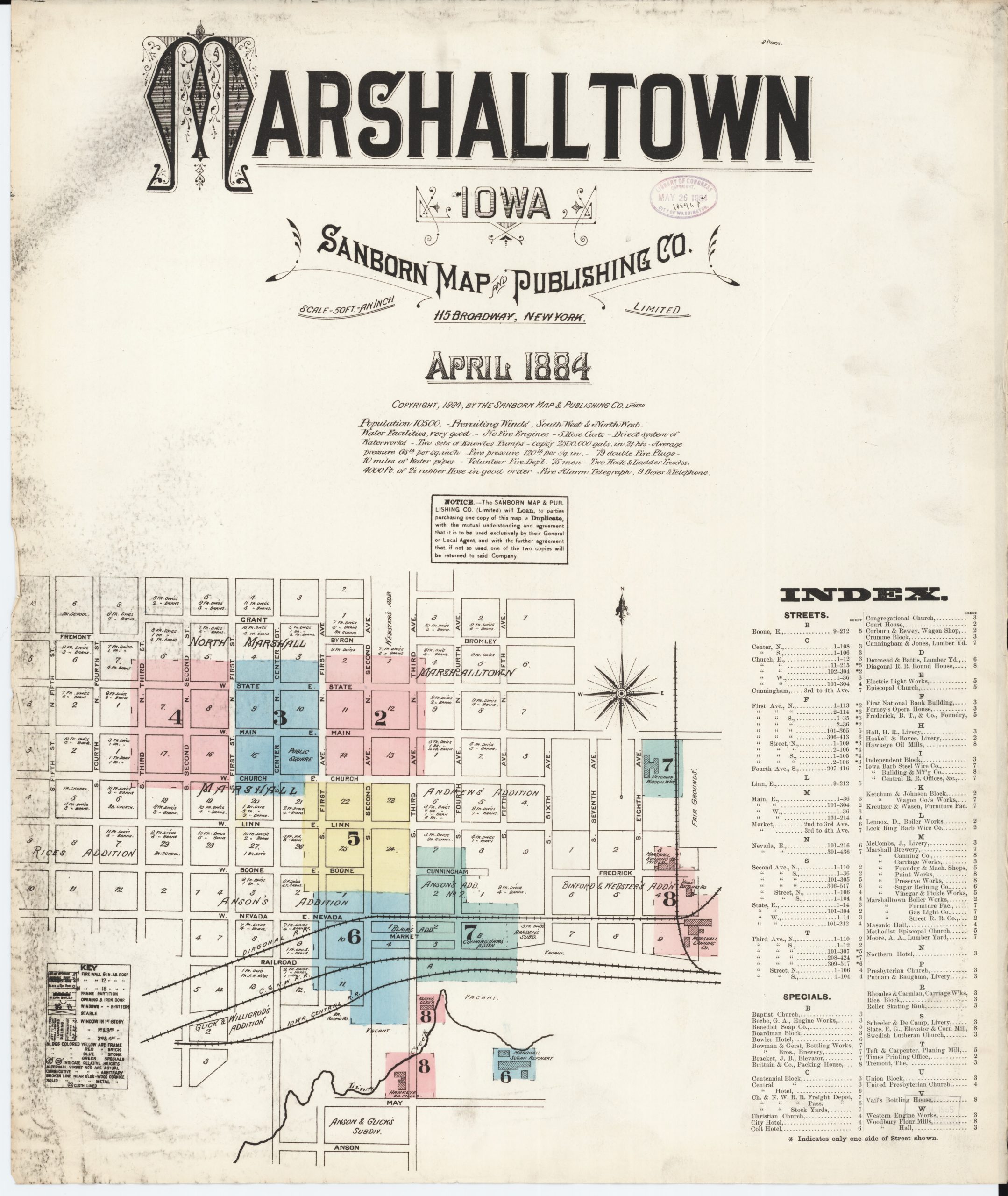 Marshalltown, Iowa (1884) - Sanborn Fire Maps