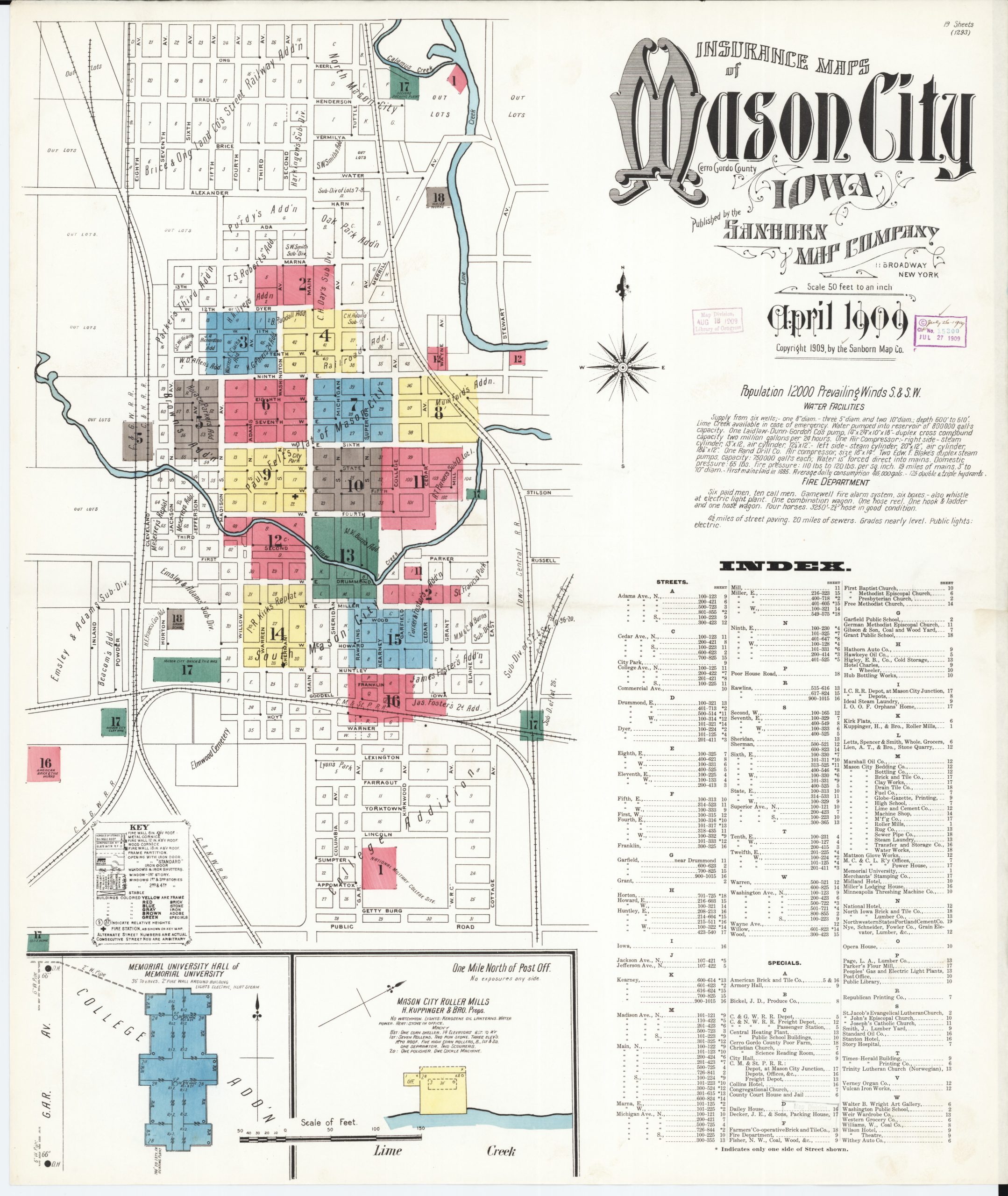 Mason City, Iowa (1909) - Sanborn Fire Maps