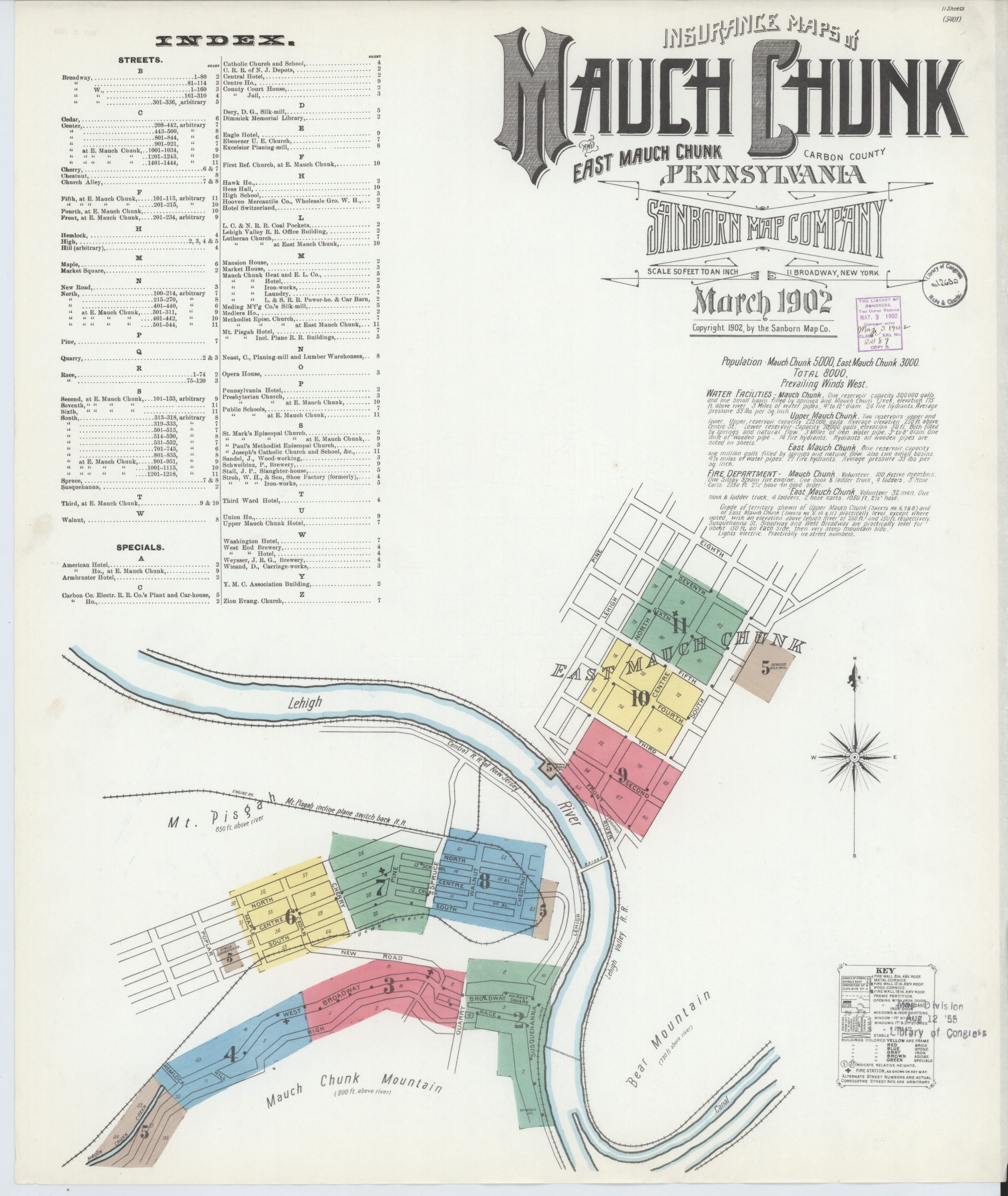 Mauch Chunk, Pennsylvania (1902) - Sanborn Fire Maps