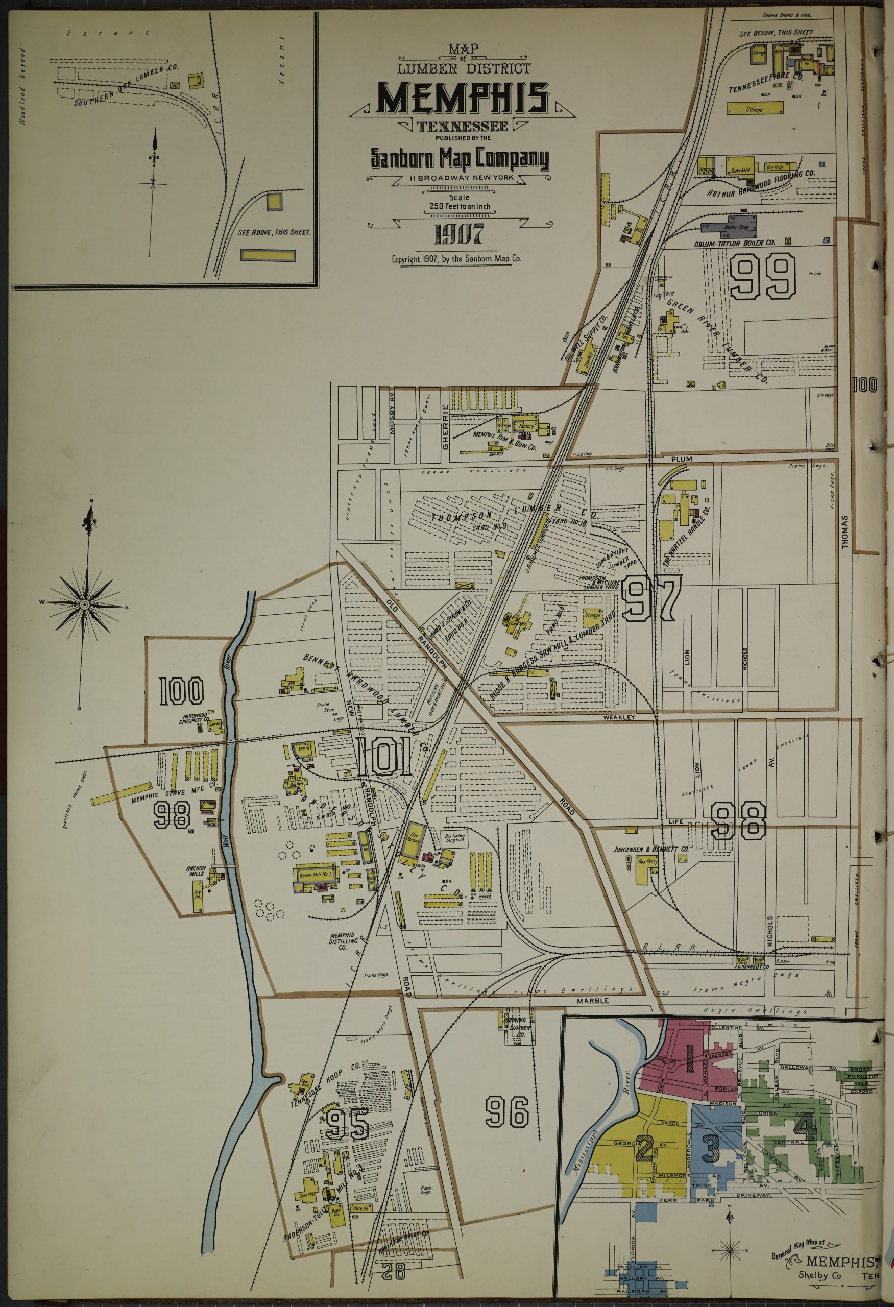 Memphis, Tennessee (1907) - Sanborn Fire Maps