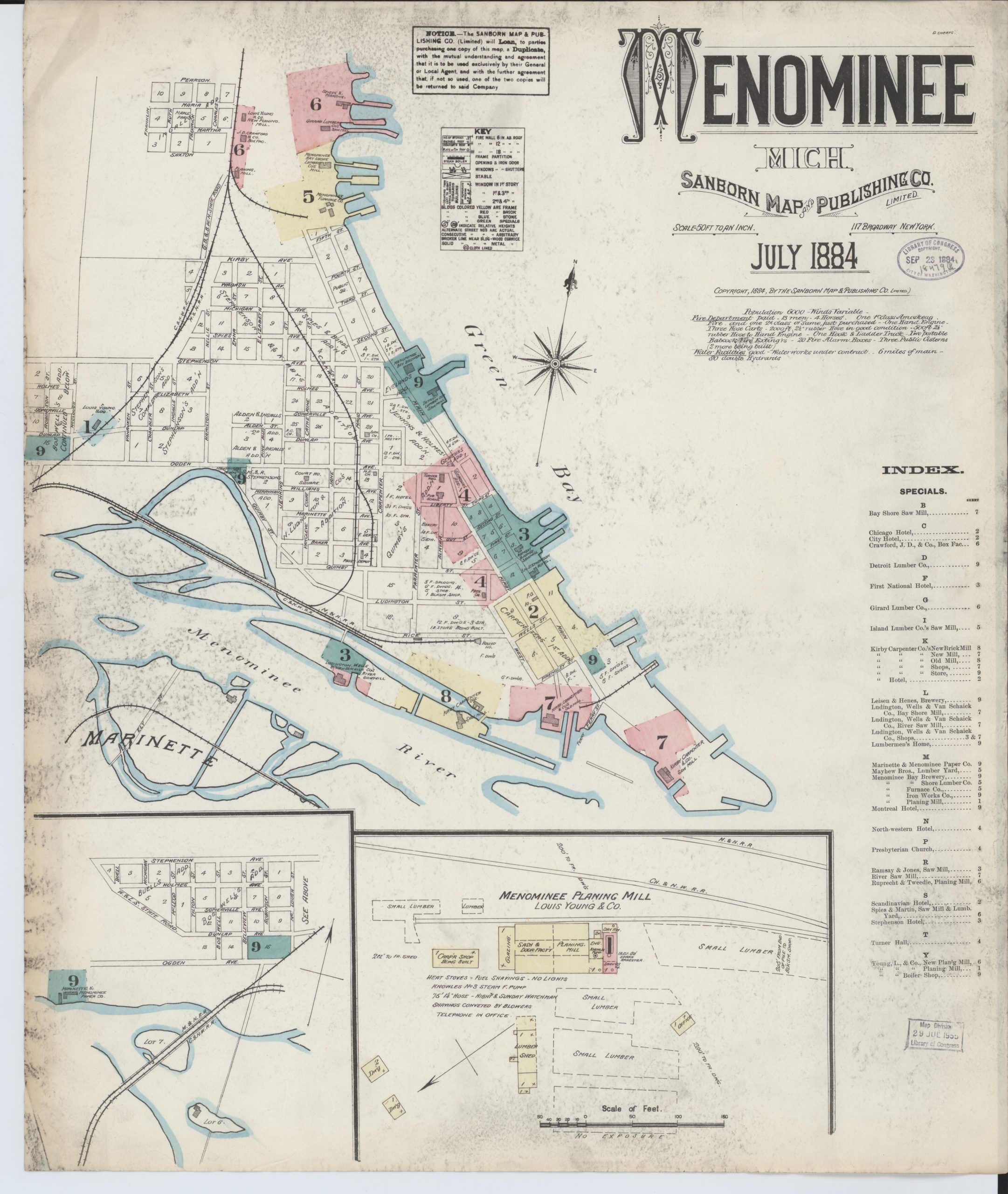 Menominee, Michigan (1884) - Sanborn Fire Maps