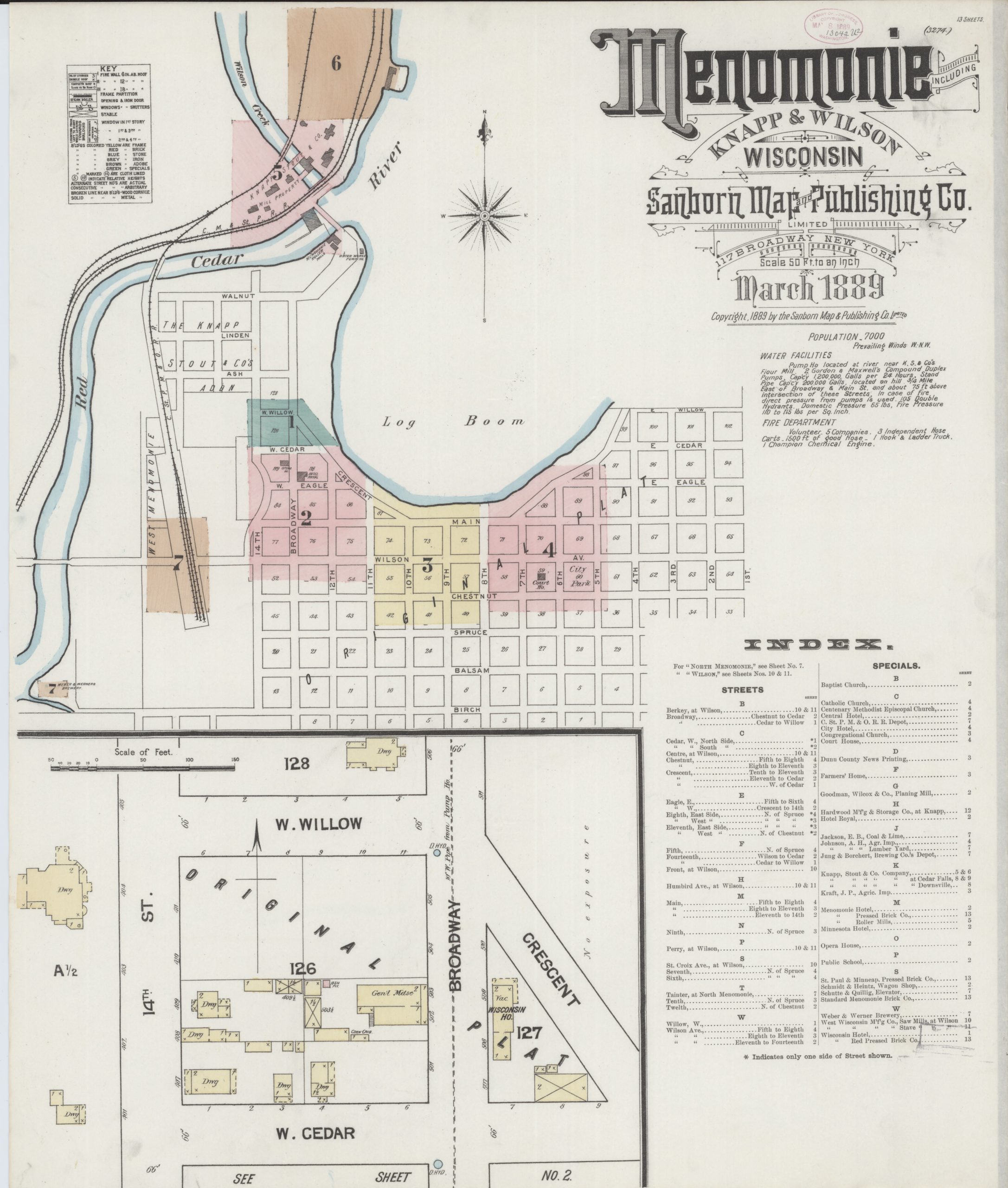 Menomonie, Wisconsin (1889) - Sanborn Fire Maps