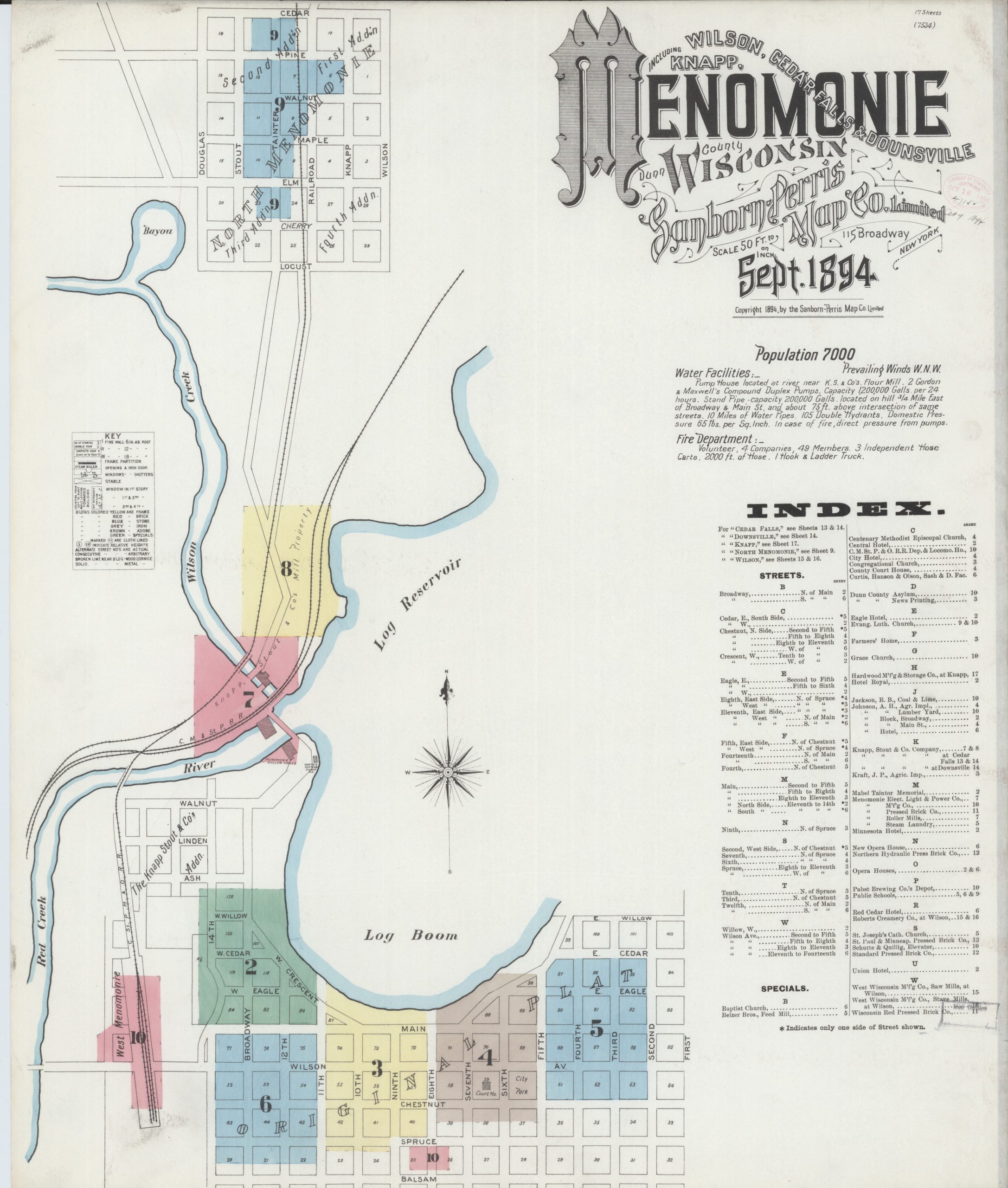 Menomonie, Wisconsin (1894) - Sanborn Fire Maps